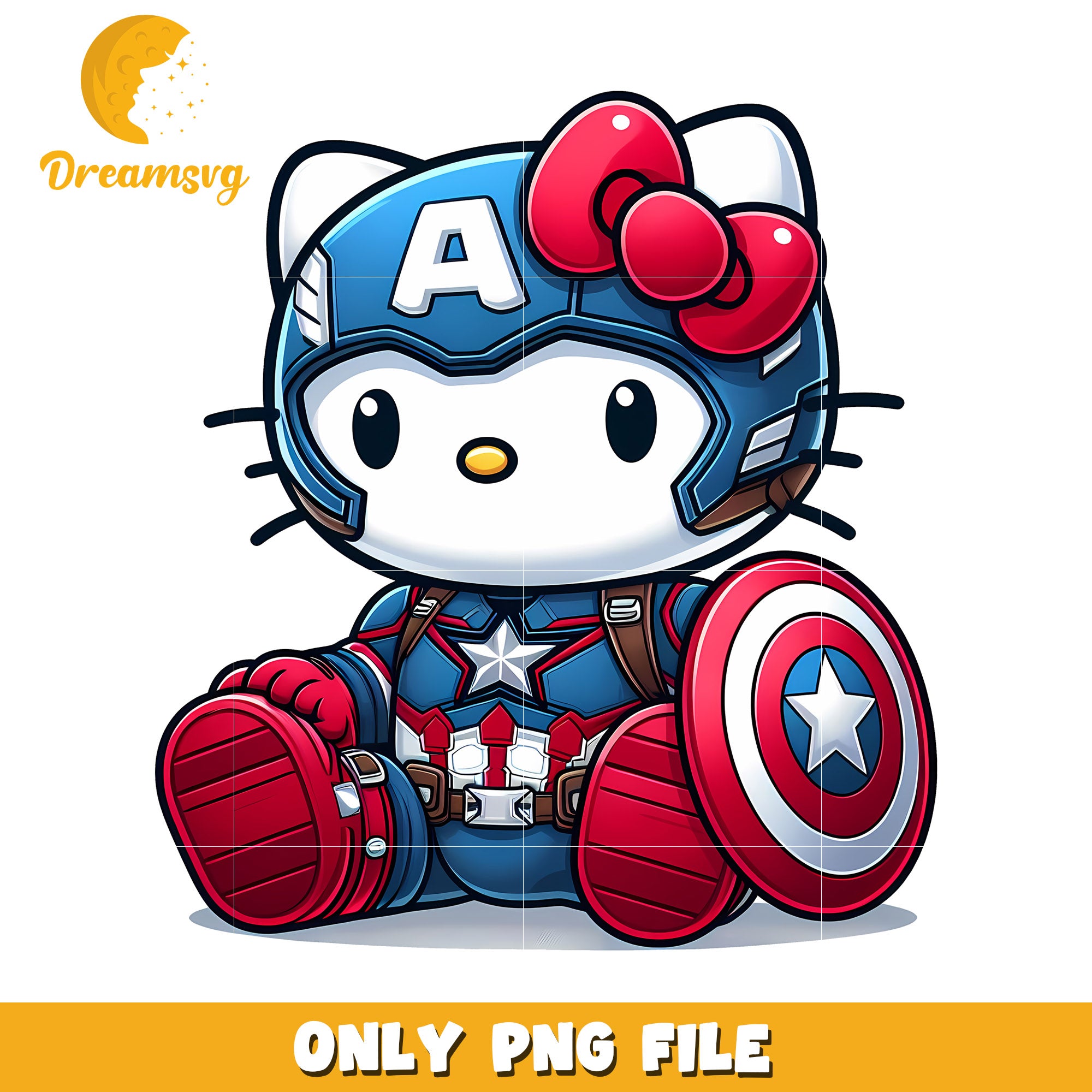 Hello Kitty Captain America PNG – DreamSVG Store