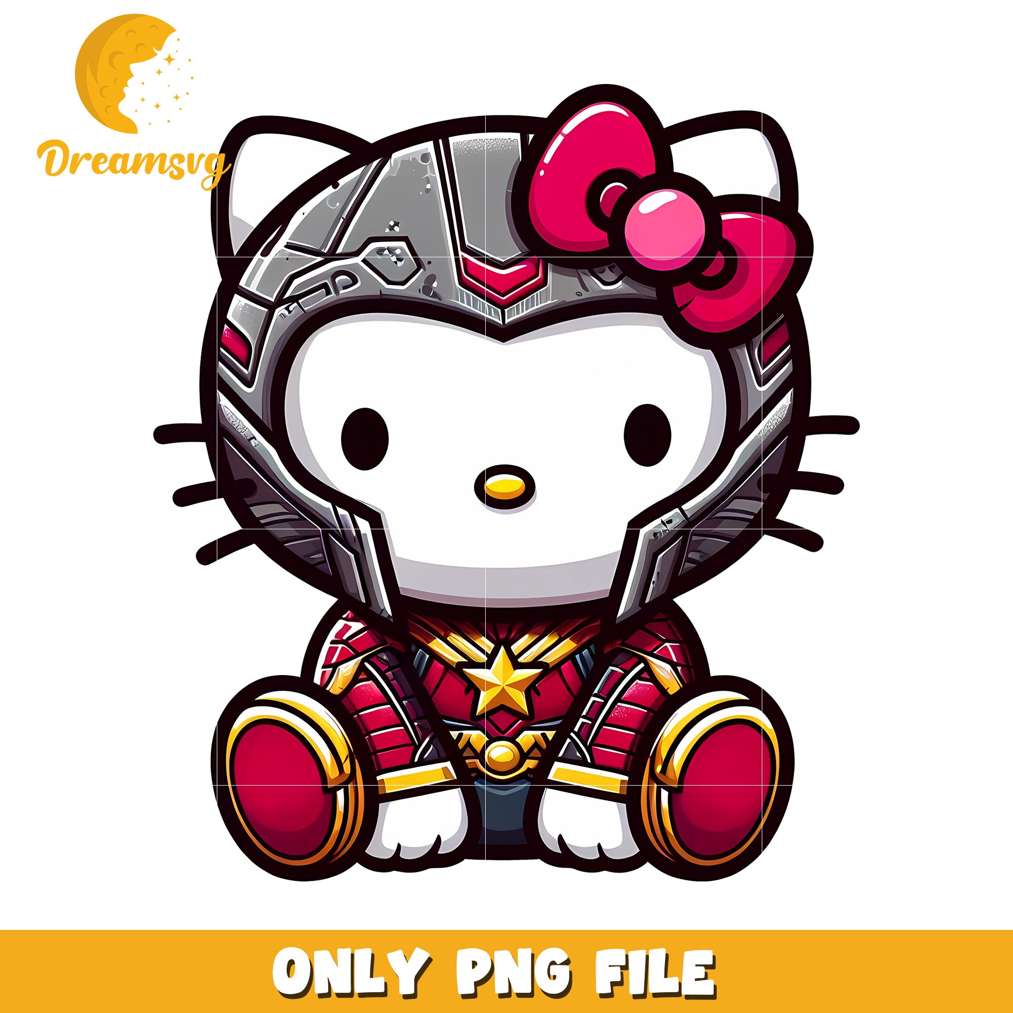 Hello Kitty Captain Marvel PNG Image – DreamSVG Store