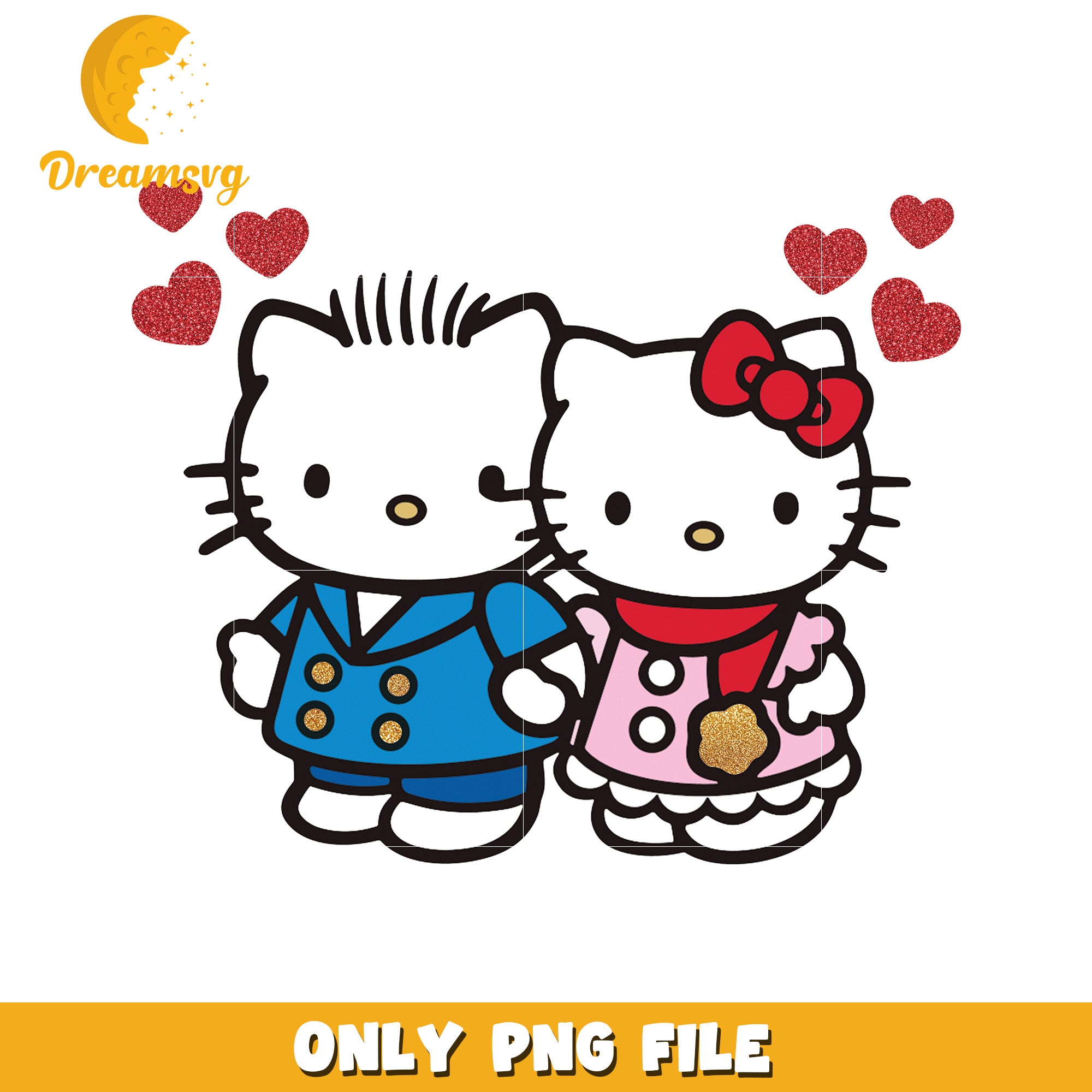 Hello Kitty Couple PNG Download – DreamSVG Store