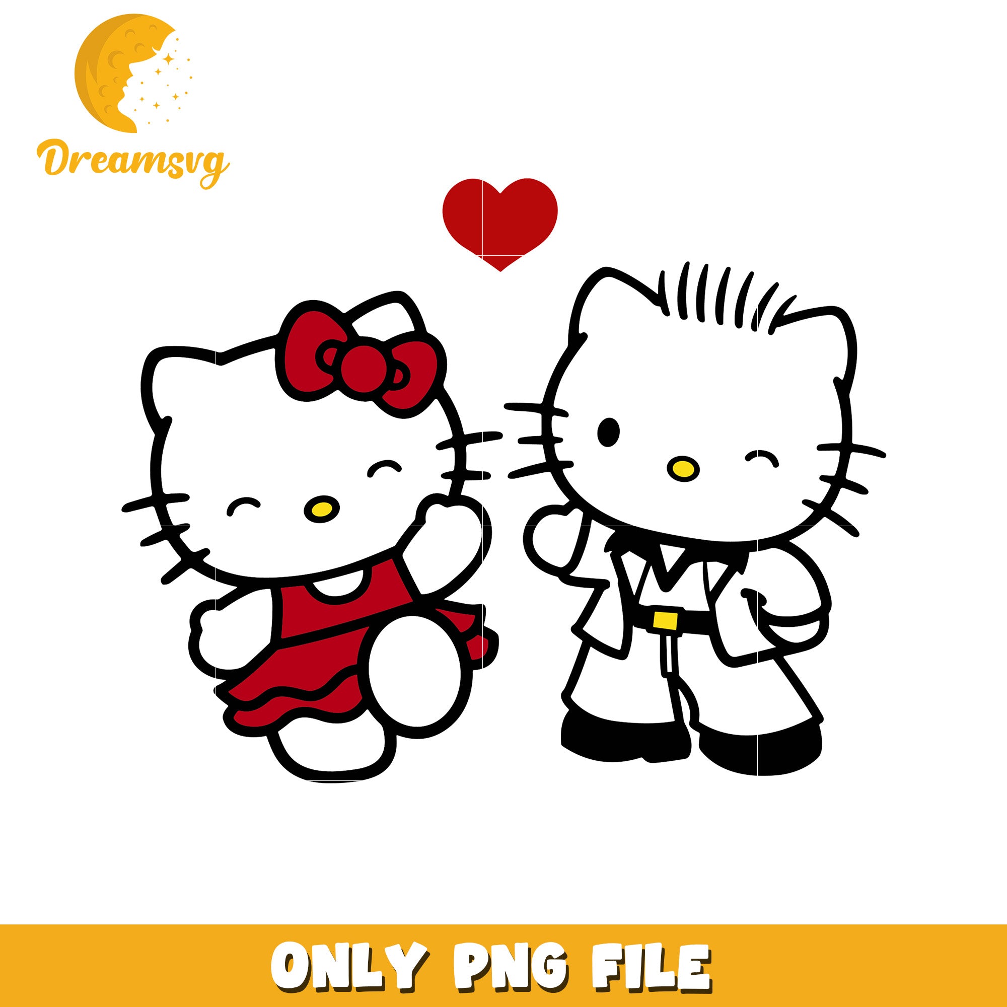 Hello Kitty Couple PNG Image – DreamSVG Store