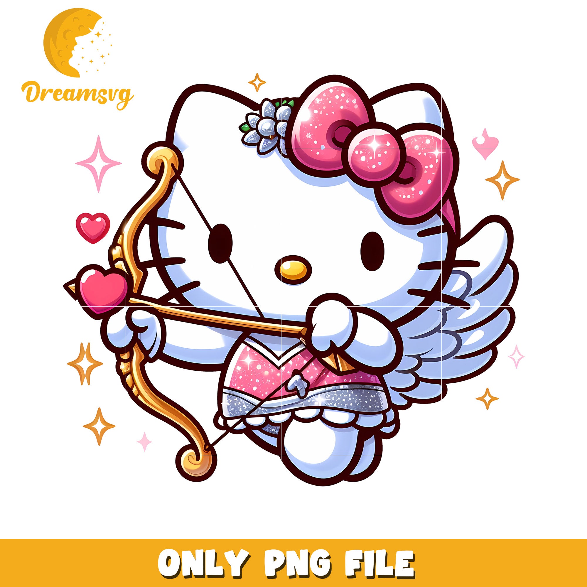 Hello Kitty Cupid PNG Angel Valentine – DreamSVG Store