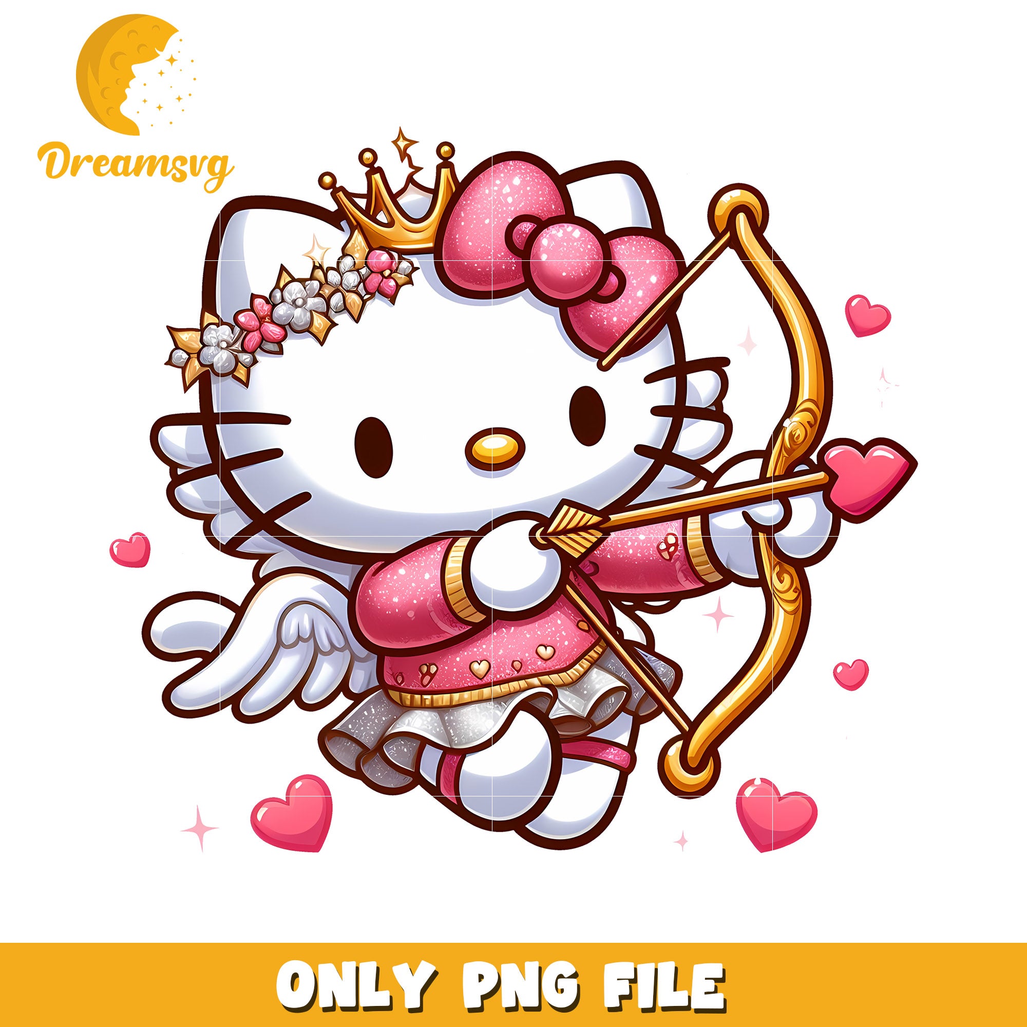 Hello Kitty Cupid PNG Valentines Day – DreamSVG Store