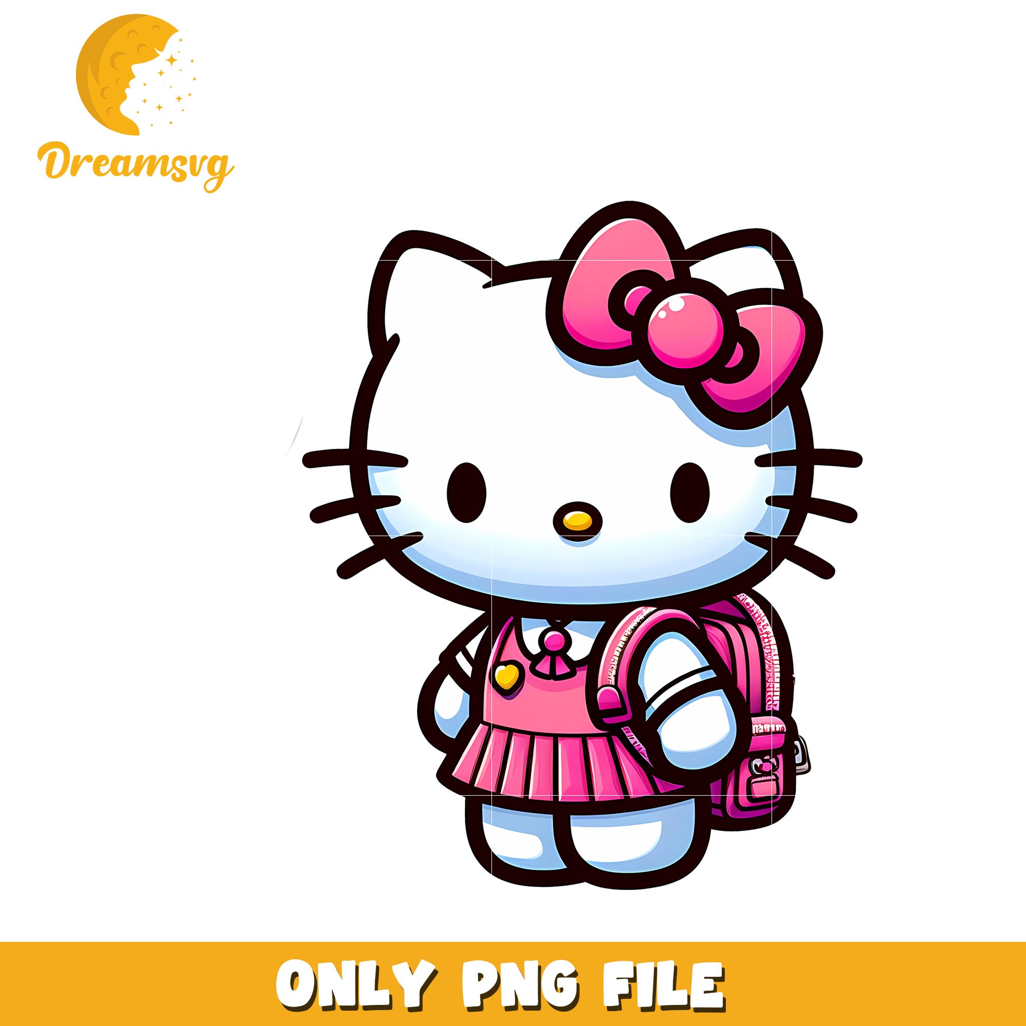 Hello Kitty Cute Character PNG File Download for Kids Fun – DreamSVG Store