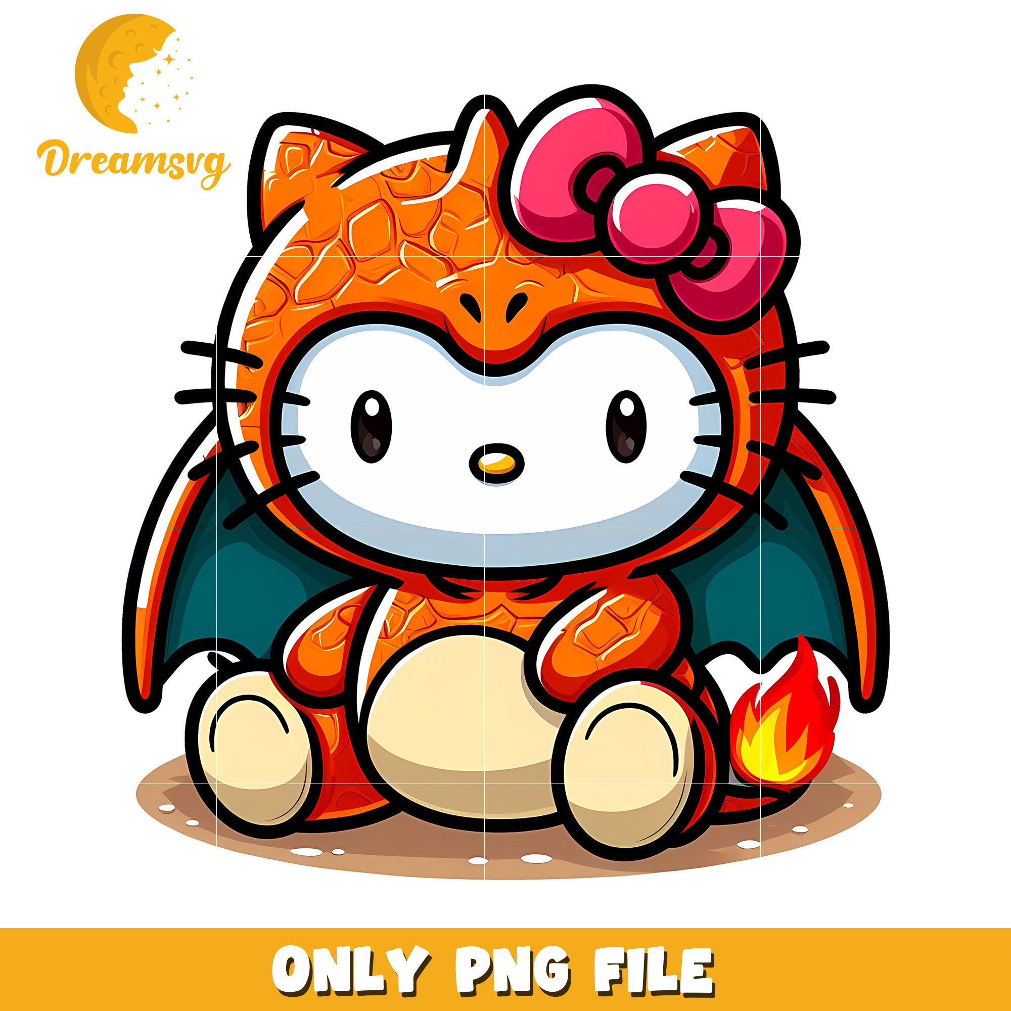Hello Kitty Dragon PNG Cute Cartoon – DreamSVG Store
