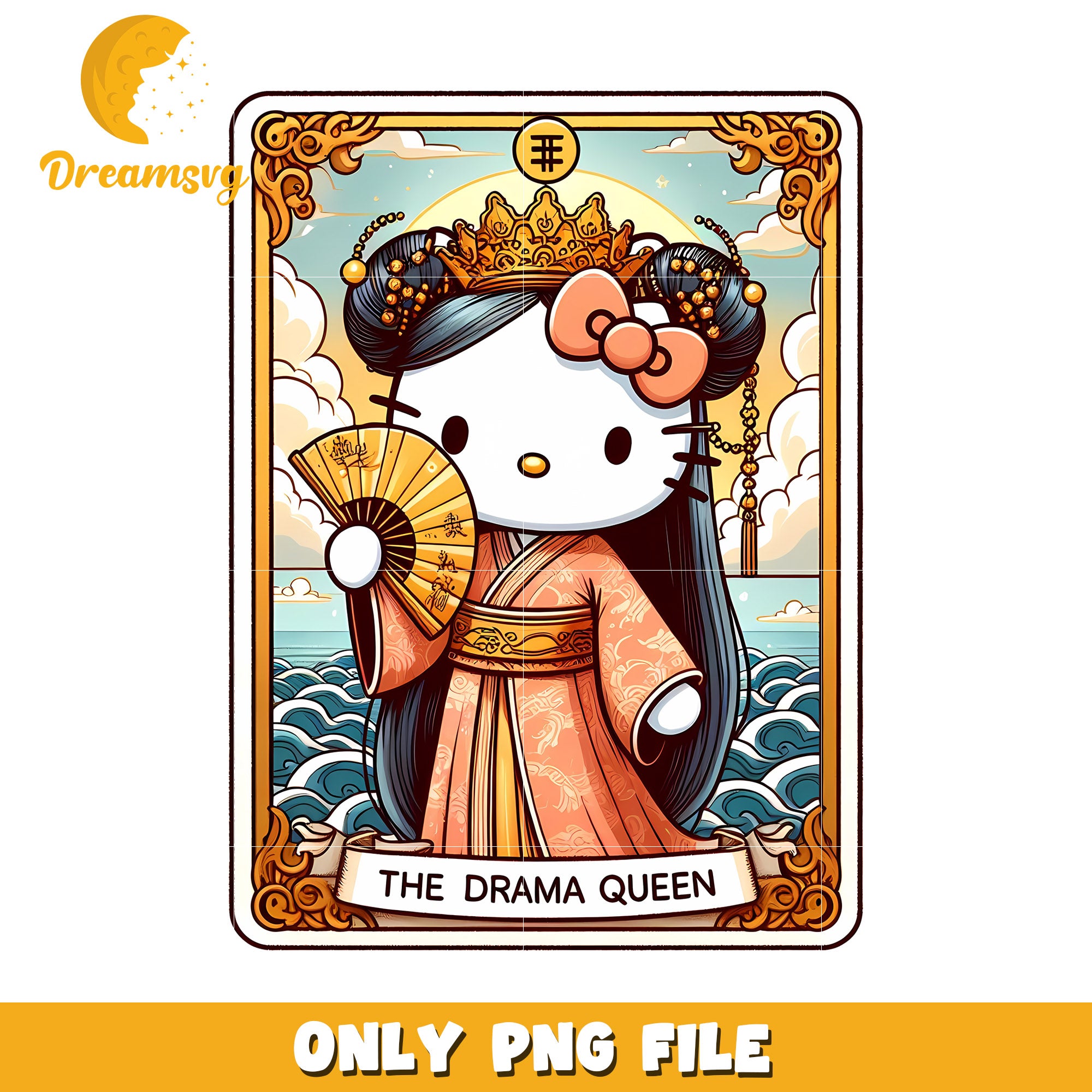 Hello Kitty Drama Queen PNG Image – DreamSVG Store