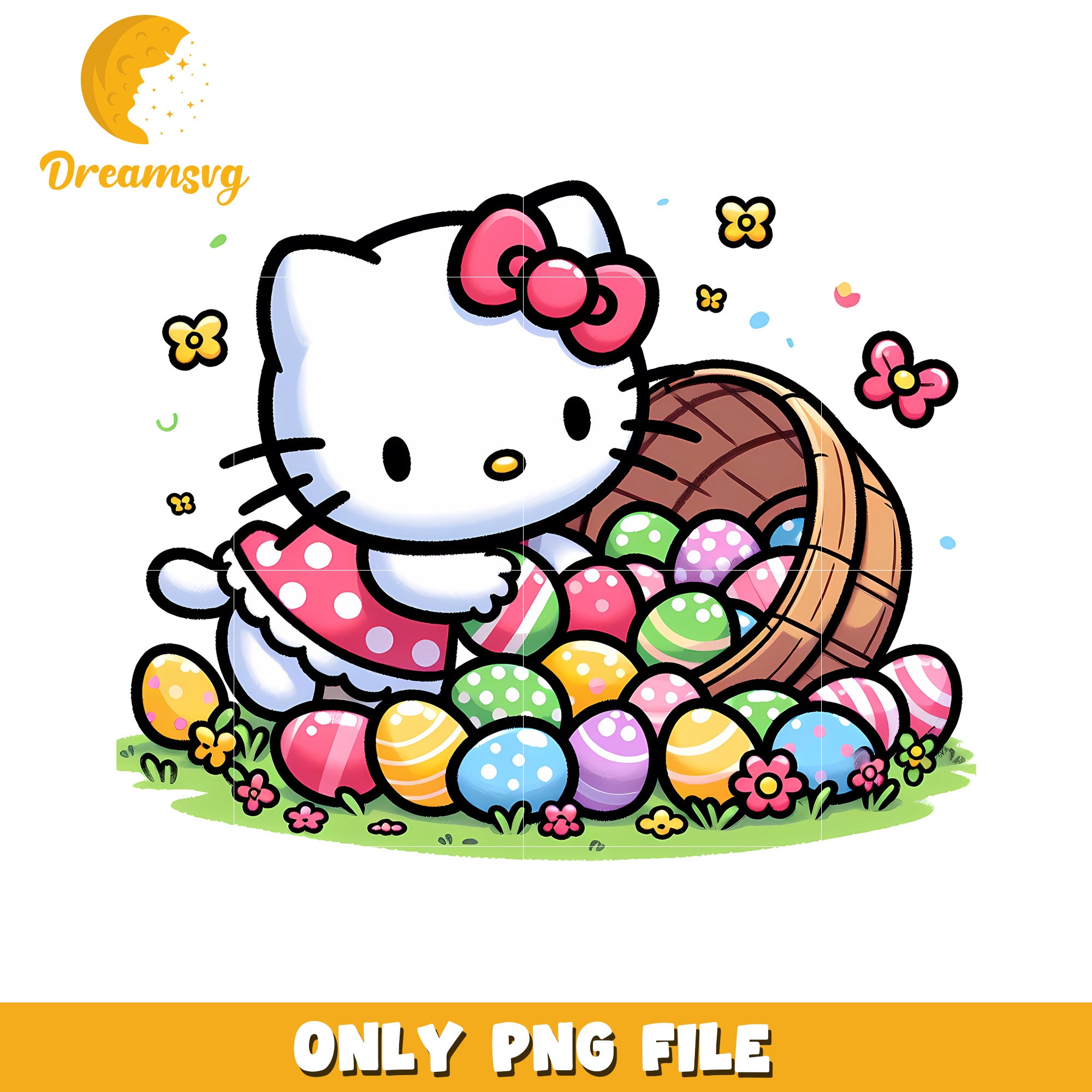 Hello Kitty Easter Eggs PNG Download – DreamSVG Store