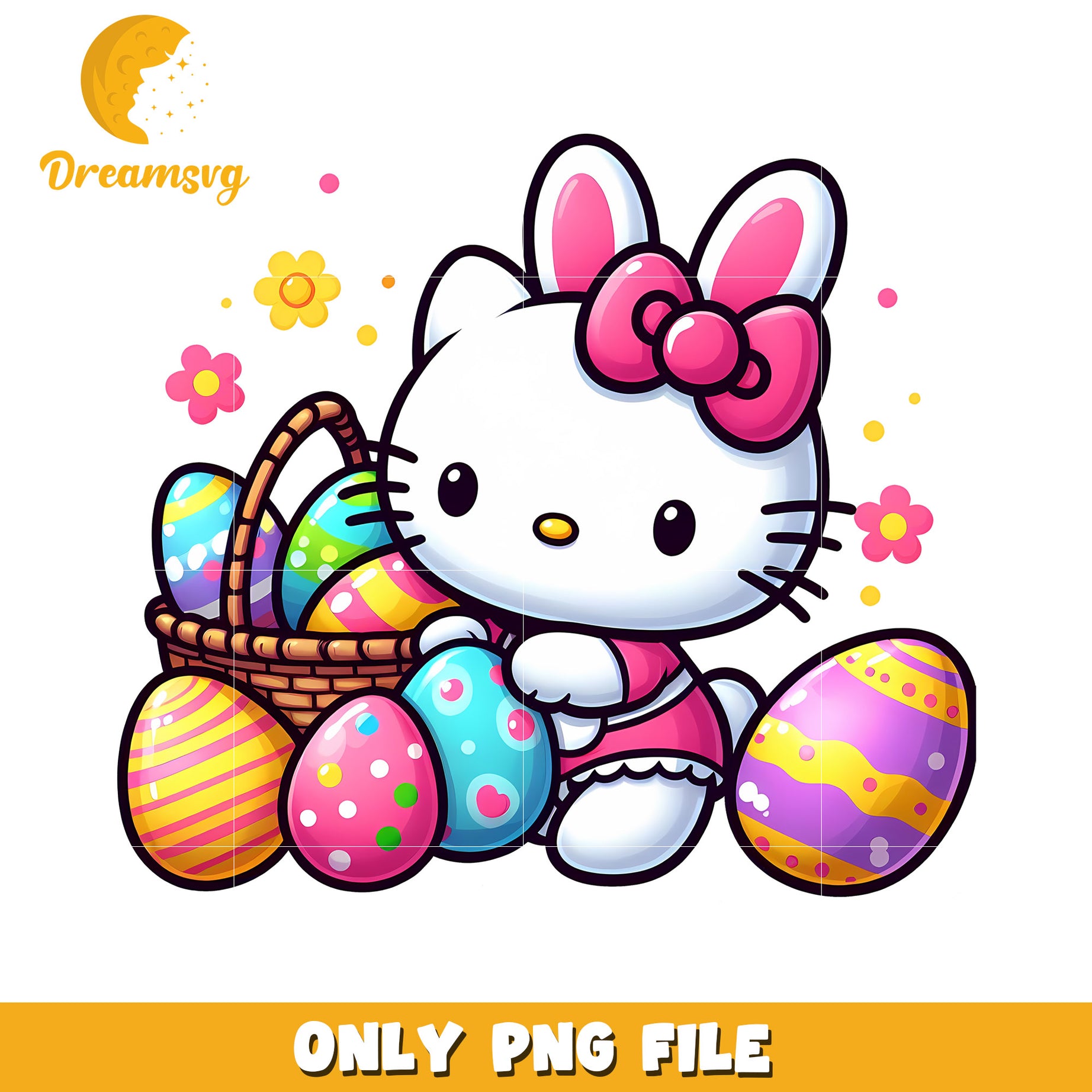 Hello Kitty Easter Png Clipart Dreamsvg Store