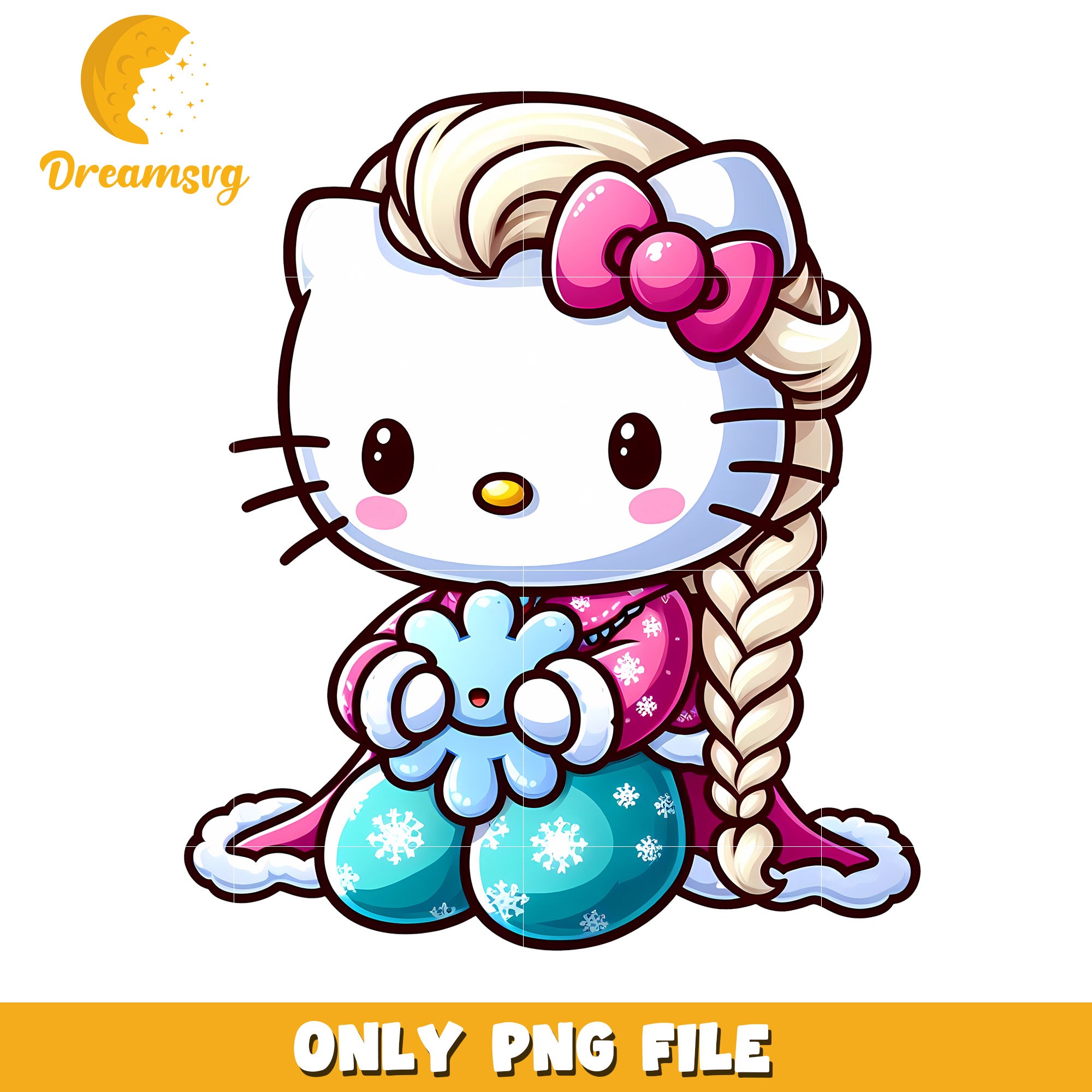 Hello Kitty Elsa PNG Clipart – DreamSVG Store