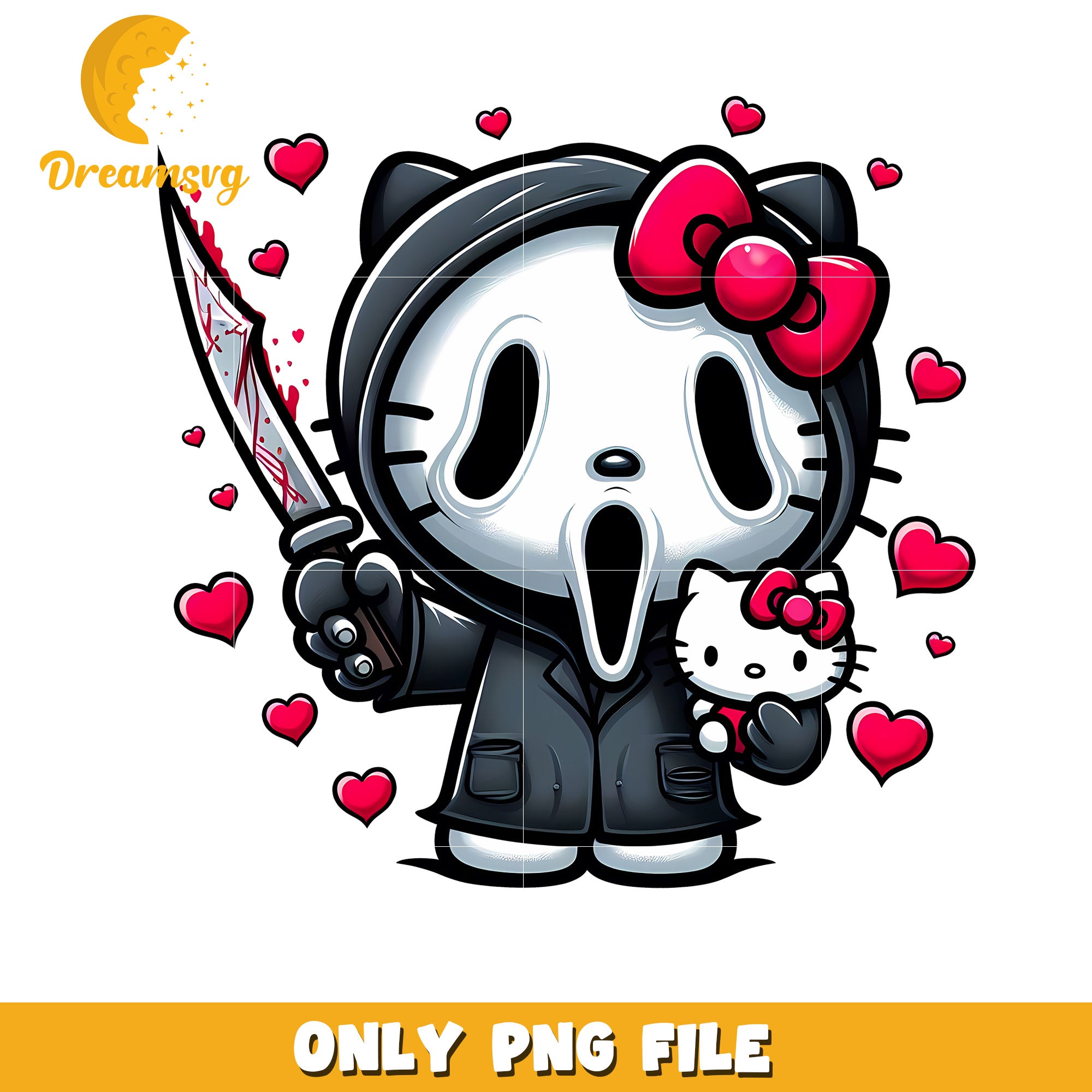 Hello Kitty Ghostface PNG Download – DreamSVG Store