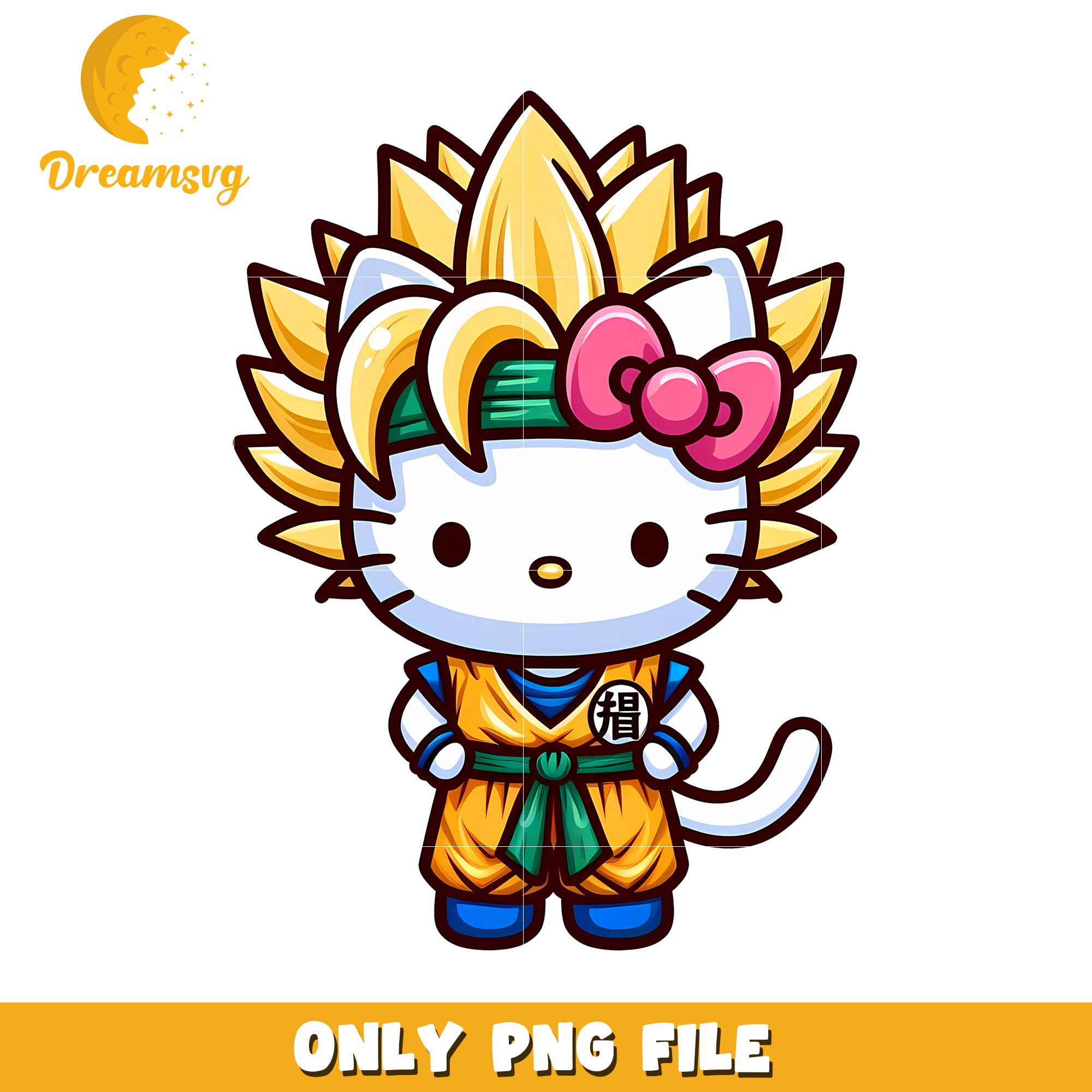 Hello Kitty Goku PNG Download – DreamSVG Store