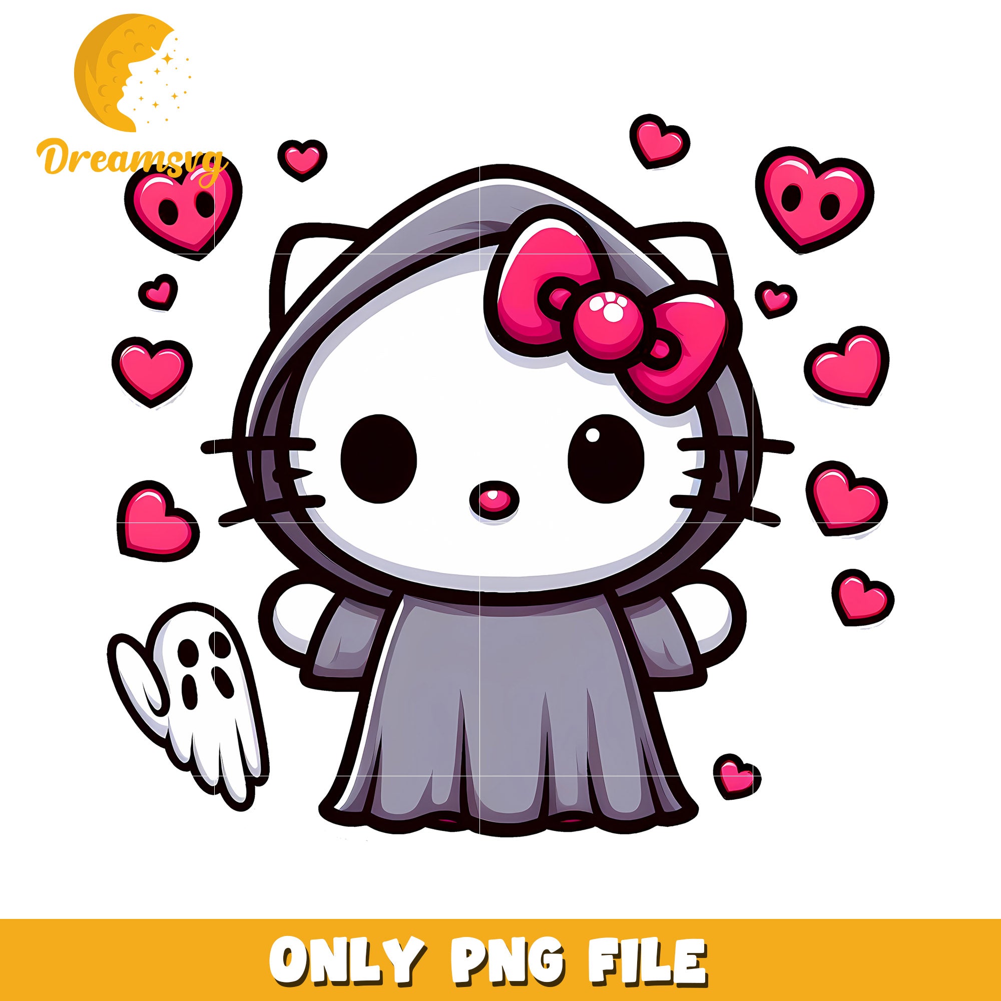 Hello Kitty Grim Reaper PNG Image – DreamSVG Store