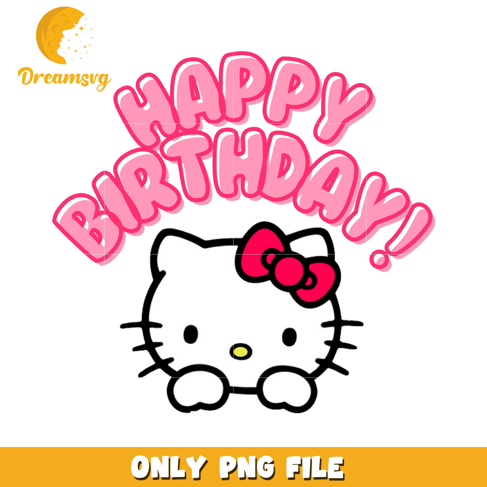 Hello Kitty Happy Birthday PNG – DreamSVG Store