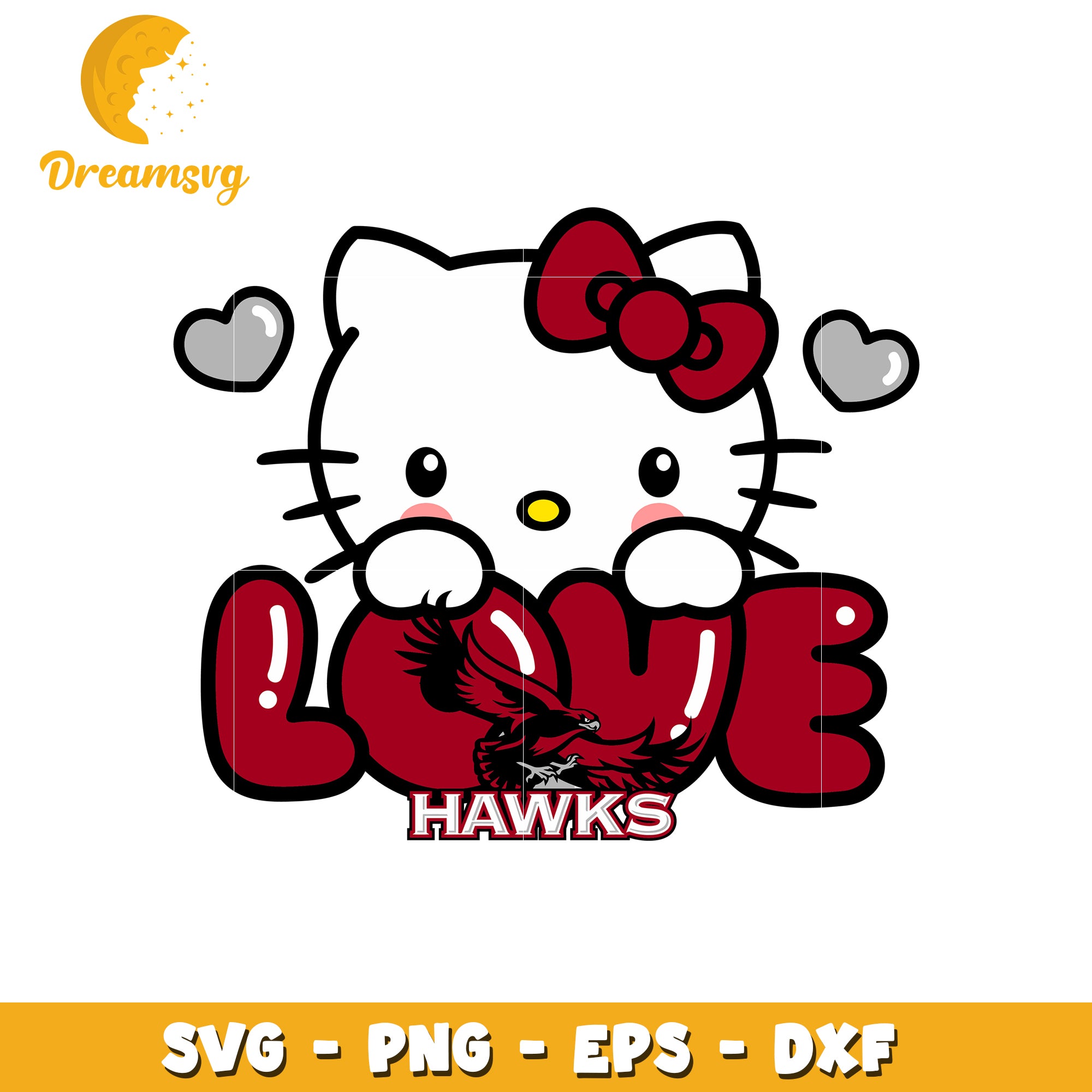 Hello Kitty Hawks SVG Love Design – DreamSVG Store