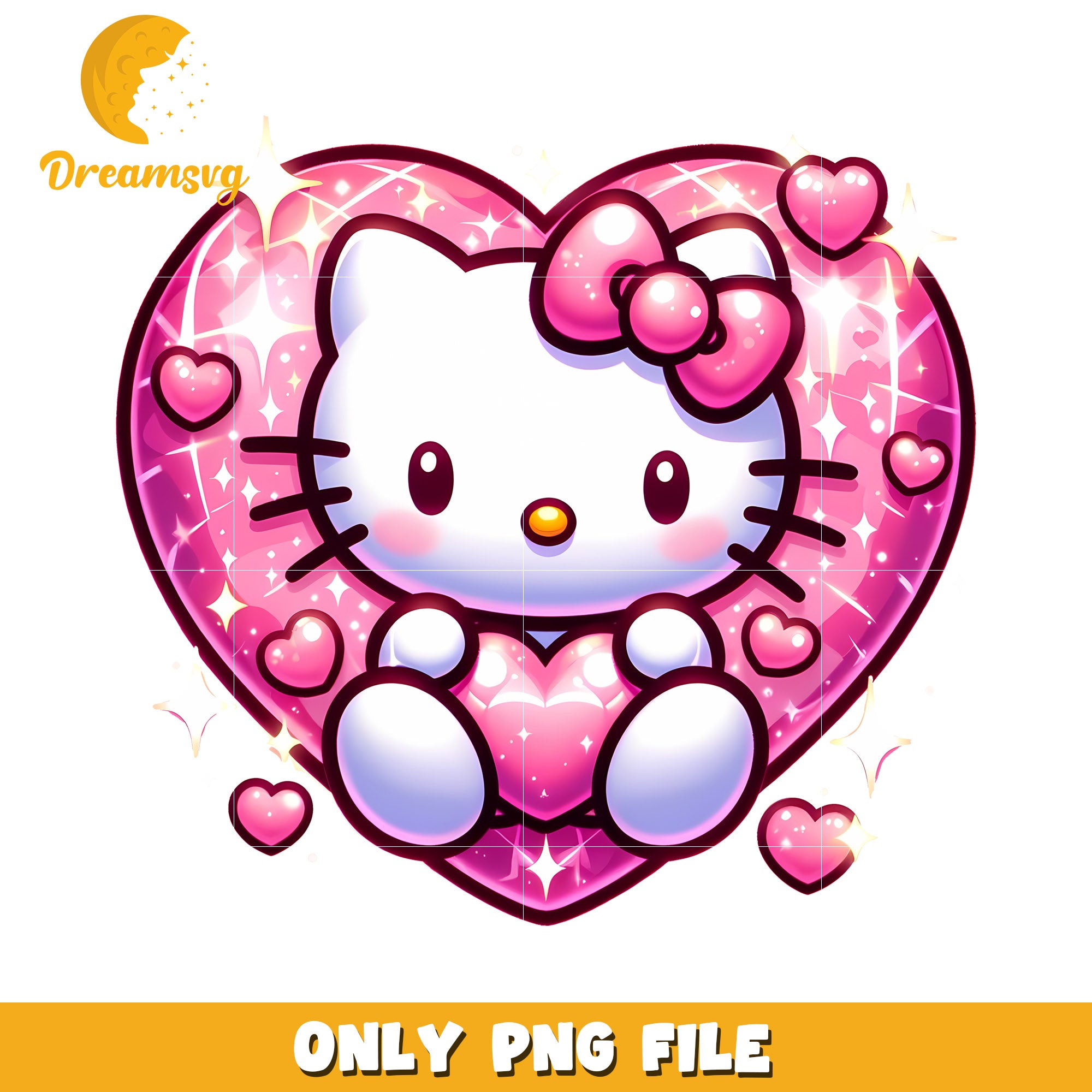 Hello Kitty Heart PNG Image Download – DreamSVG Store