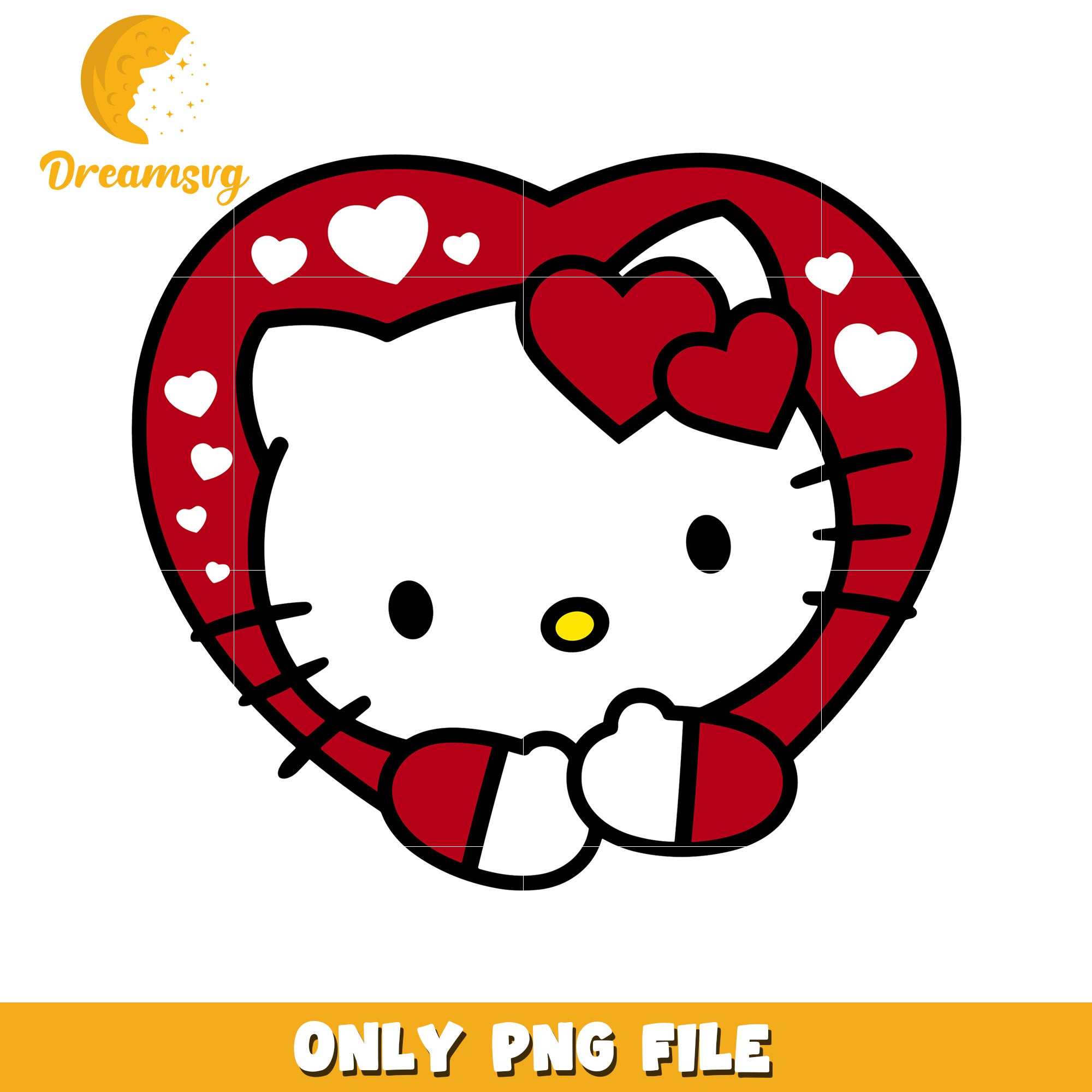 Hello Kitty Heart PNG Valentines – DreamSVG Store