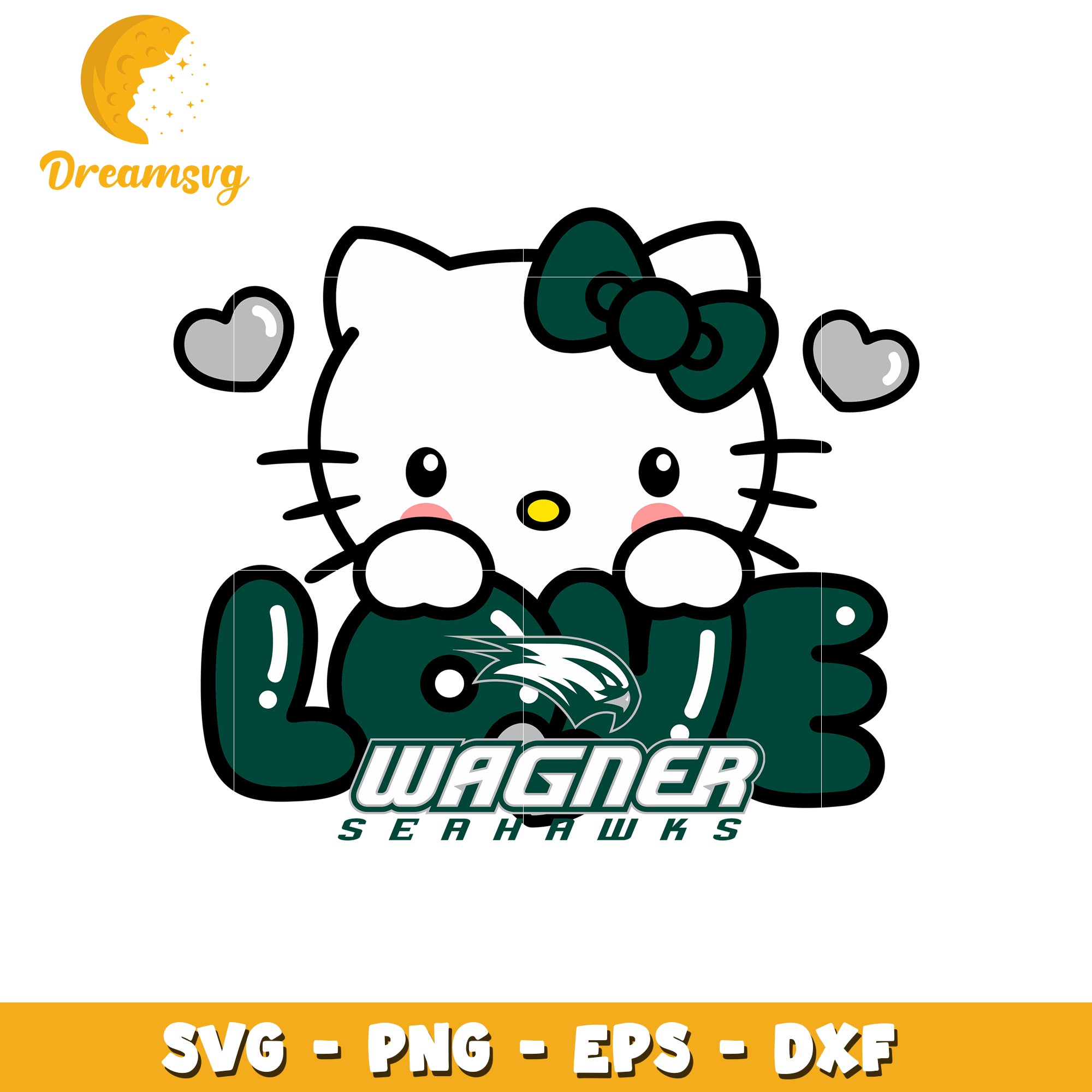 Hello Kitty Love Design for Wagner Seahawks Fans – DreamSVG Store