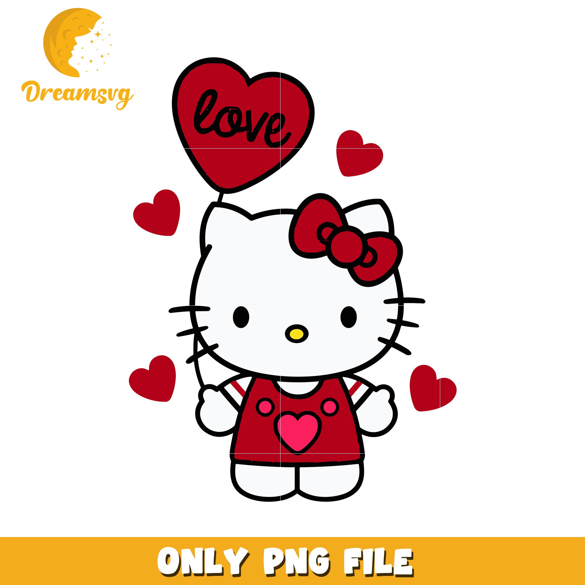 Hello Kitty Love PNG – DreamSVG Store