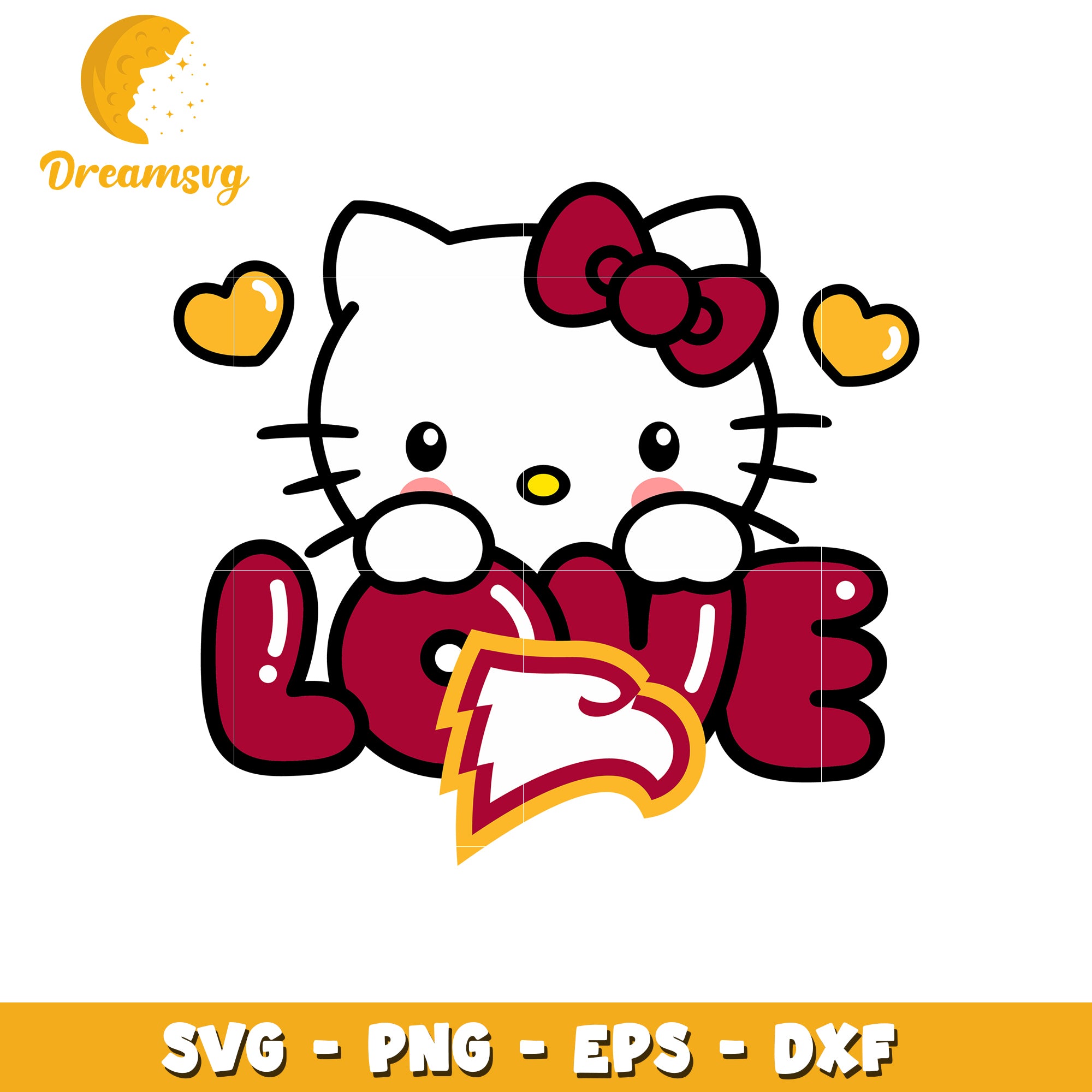 Hello Kitty Love SVG Design for Craft Projects – DreamSVG Store