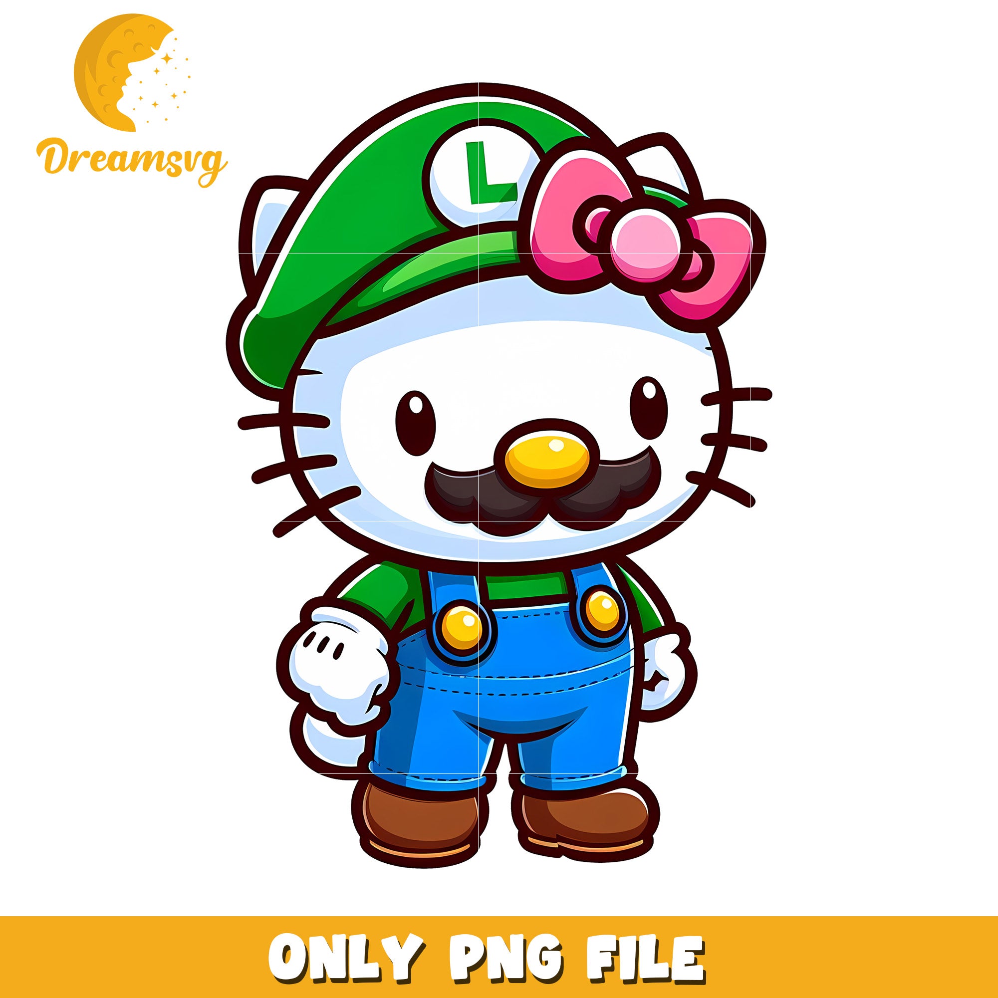 Hello Kitty Luigi PNG Clipart – DreamSVG Store
