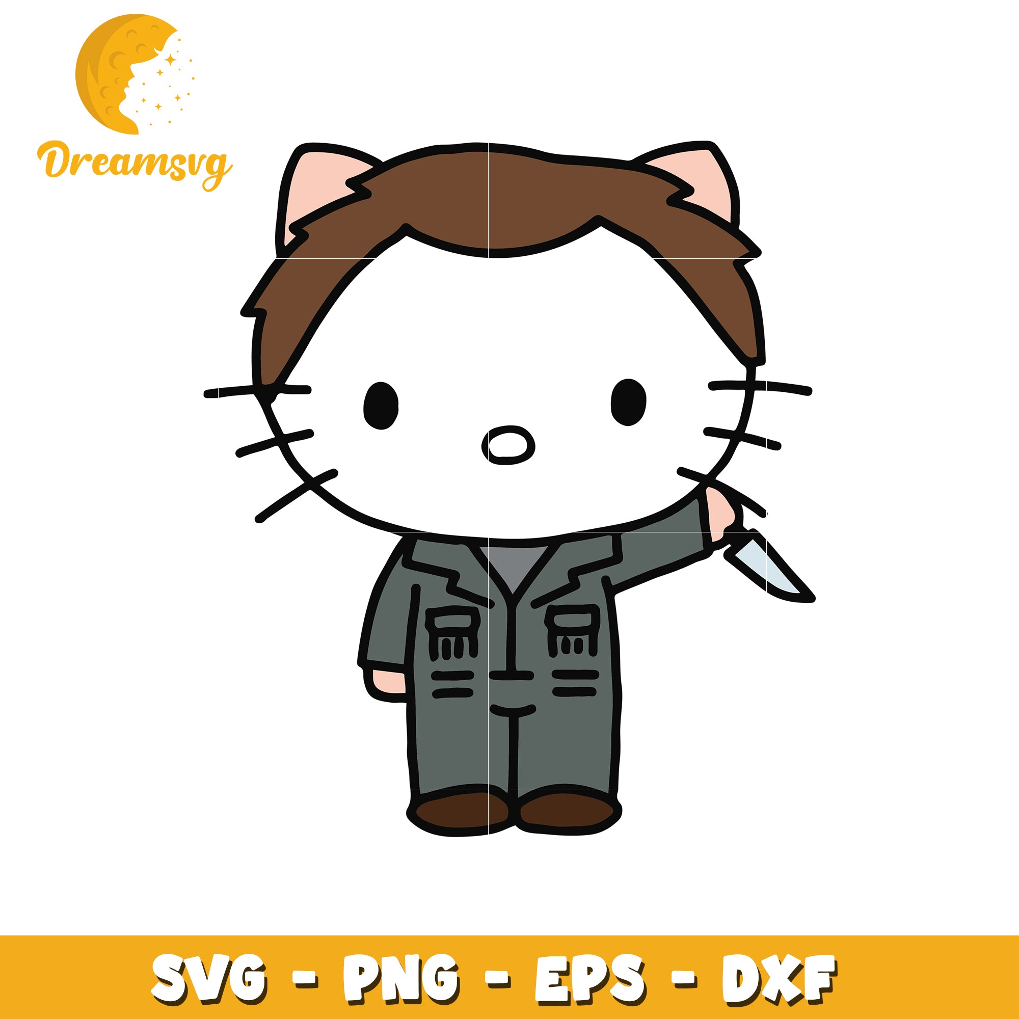 Hello Kitty Michael Myers SVG Cut File – DreamSVG Store