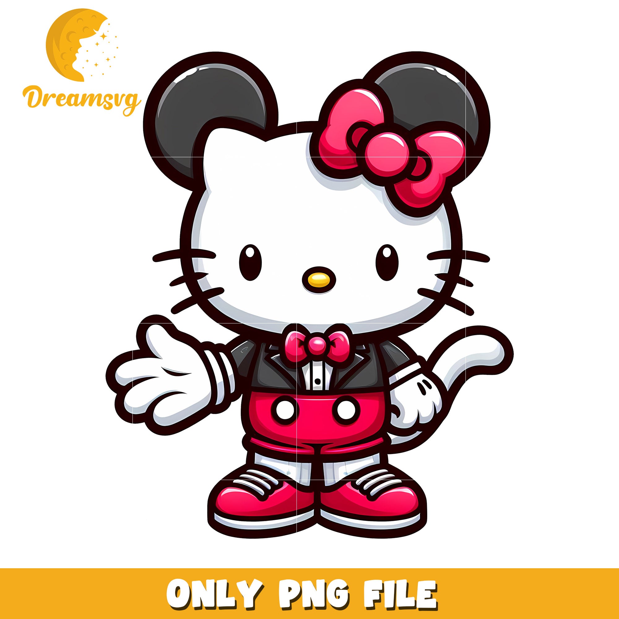 Hello Kitty Mickey Mouse PNG Image – DreamSVG Store