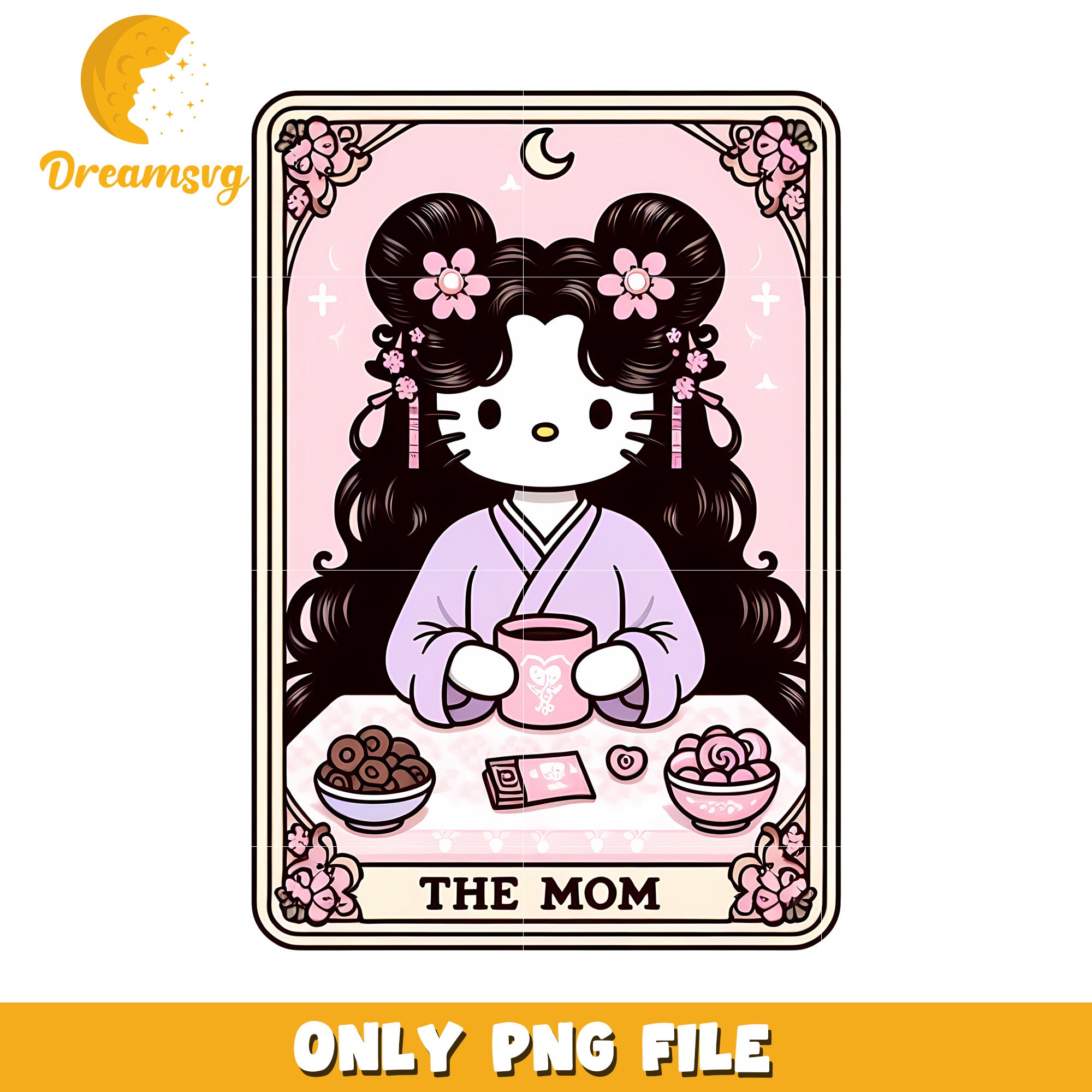 Hello Kitty Mom PNG Tarot Card – DreamSVG Store