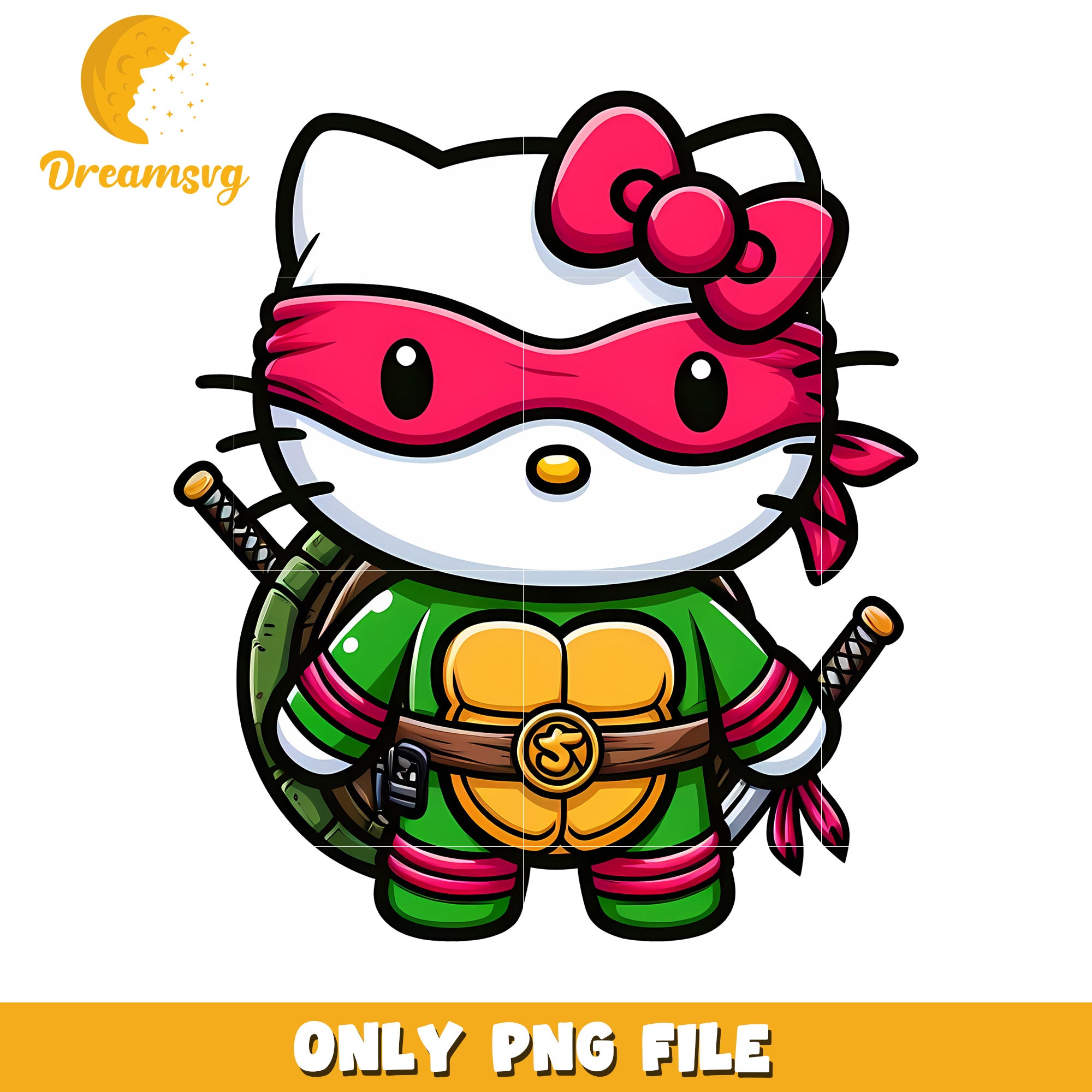 Hello Kitty Ninja Turtle PNG – DreamSVG Store