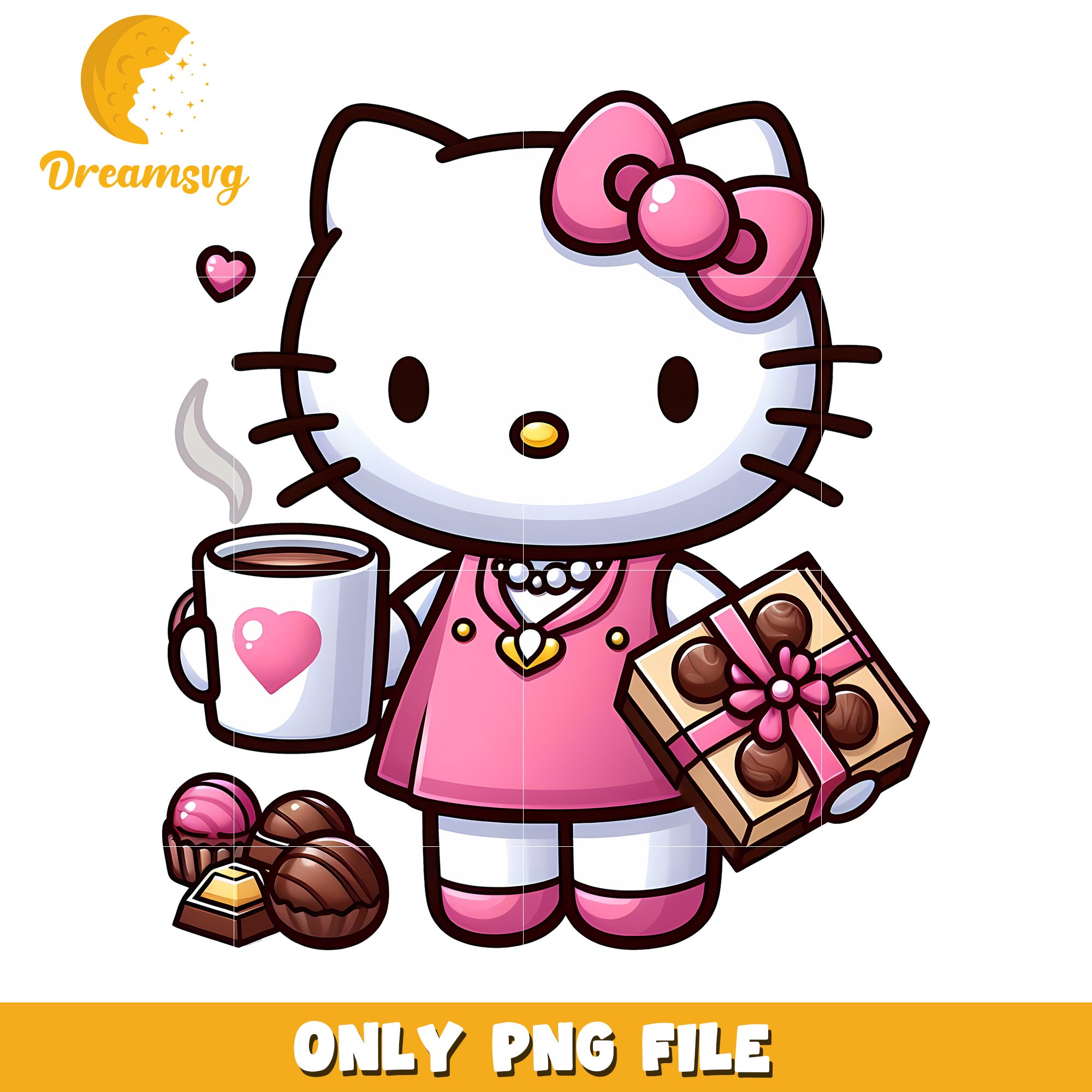 Hello Kitty PNG Chocolate Coffee Clipart – DreamSVG Store
