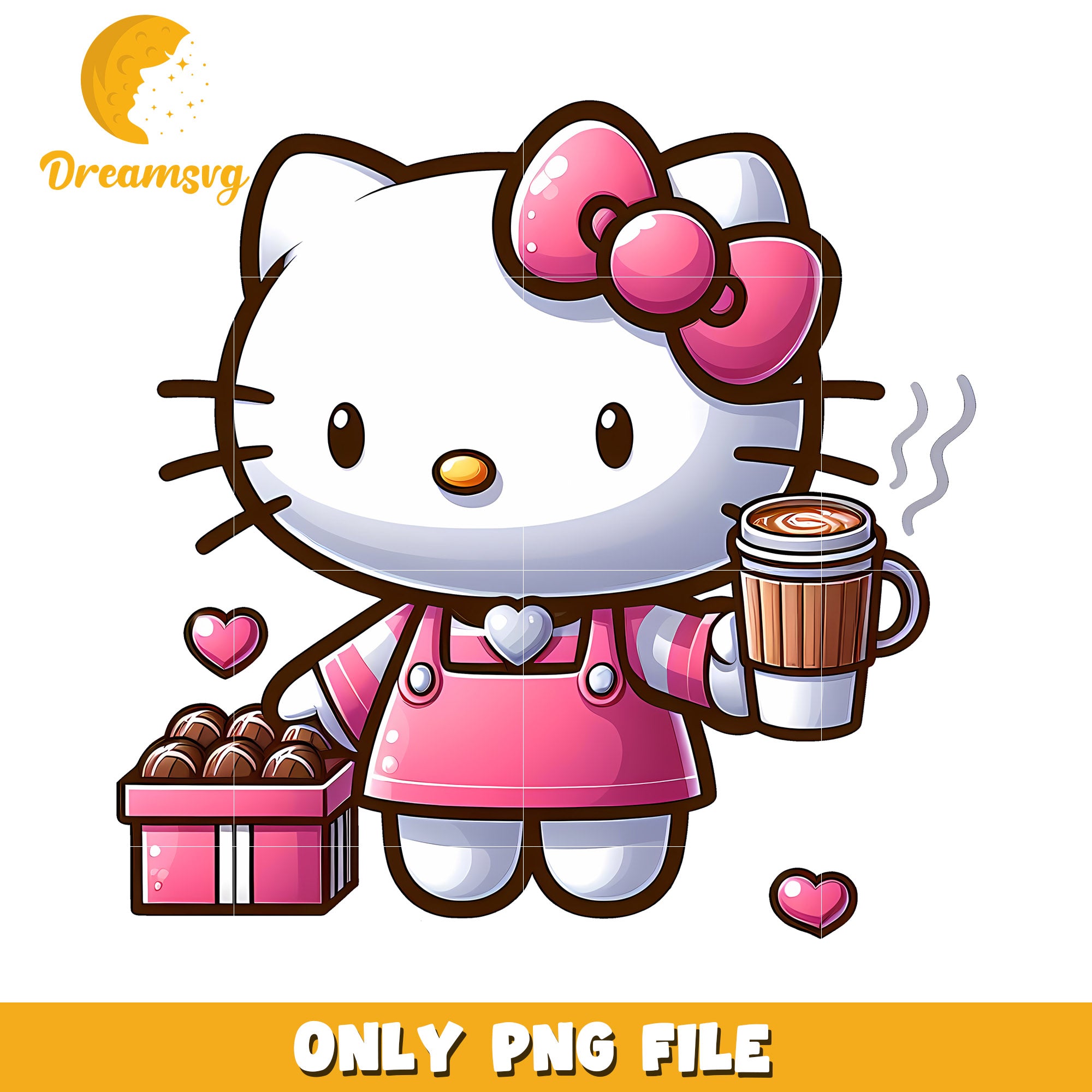 Hello Kitty PNG Coffee & Chocolates – DreamSVG Store