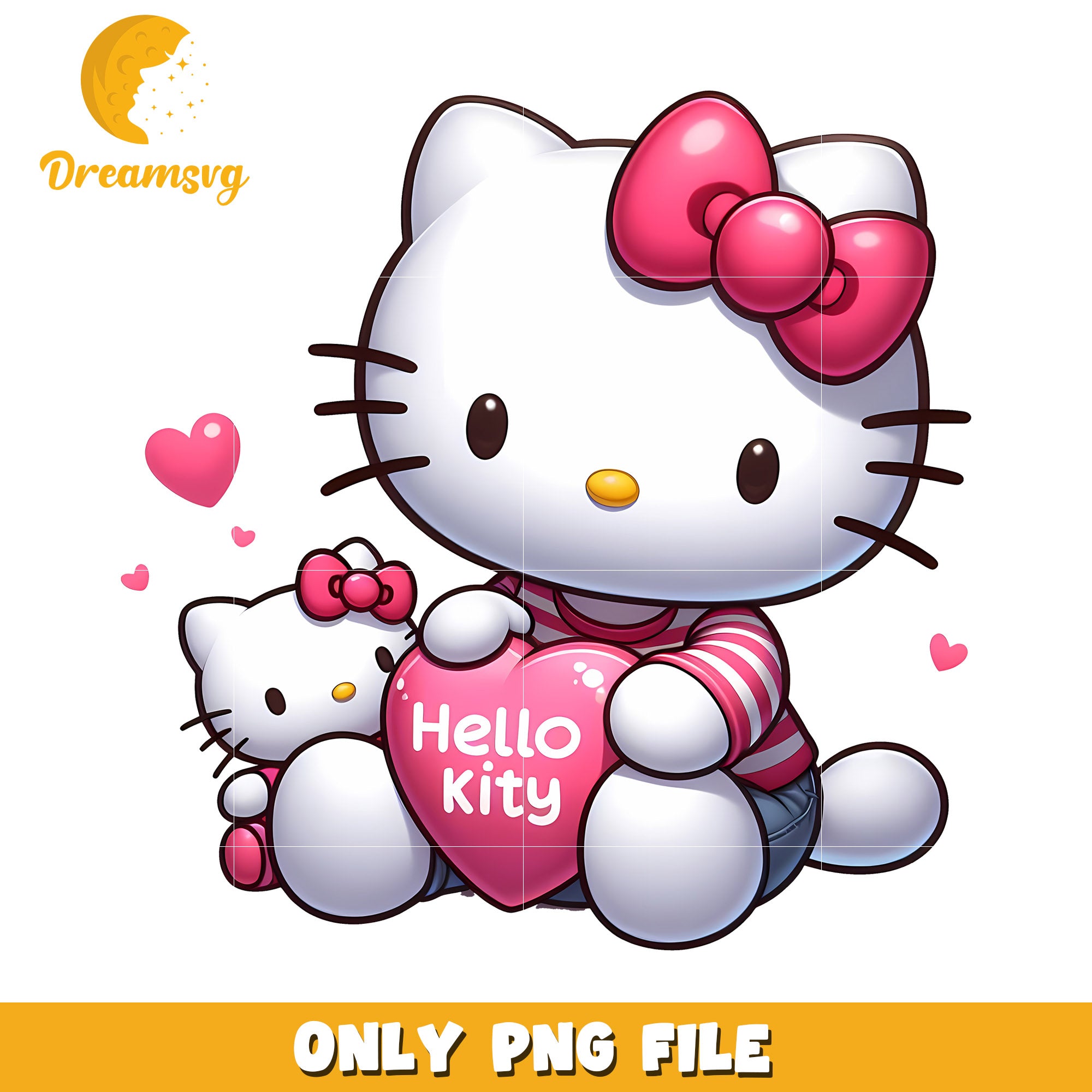 Hello Kitty PNG Cute Cartoon Image – DreamSVG Store