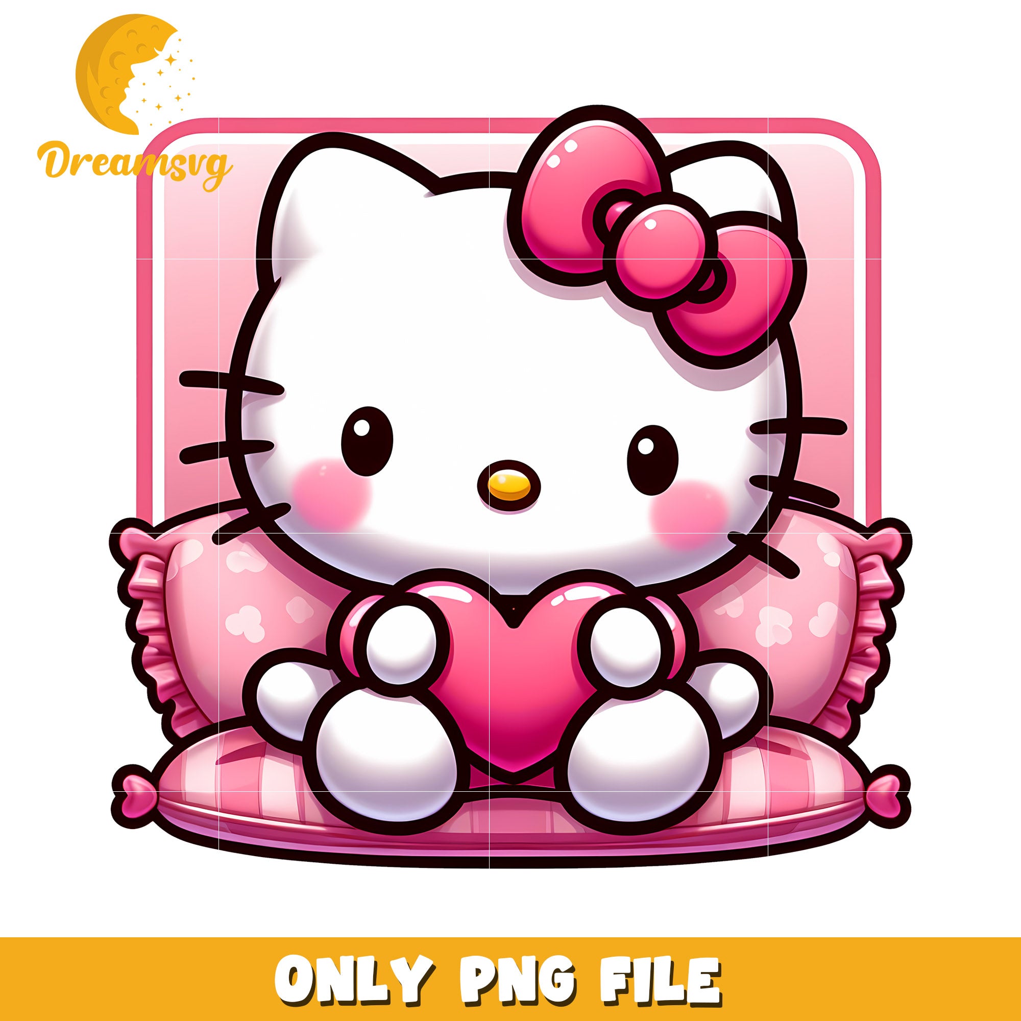 Hello Kitty PNG Cute Heart Clipart – DreamSVG Store