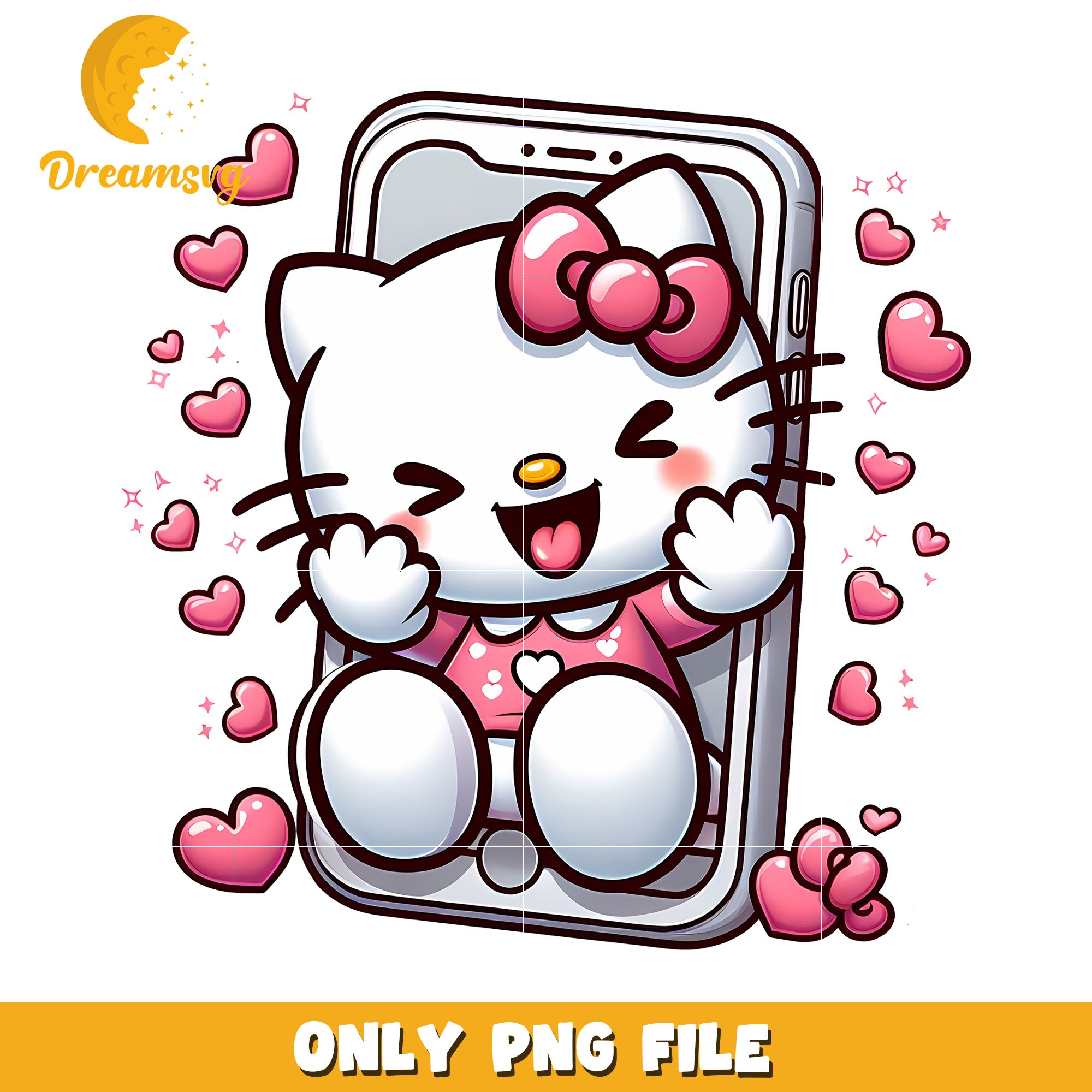 Hello Kitty PNG Phone Clipart – DreamSVG Store