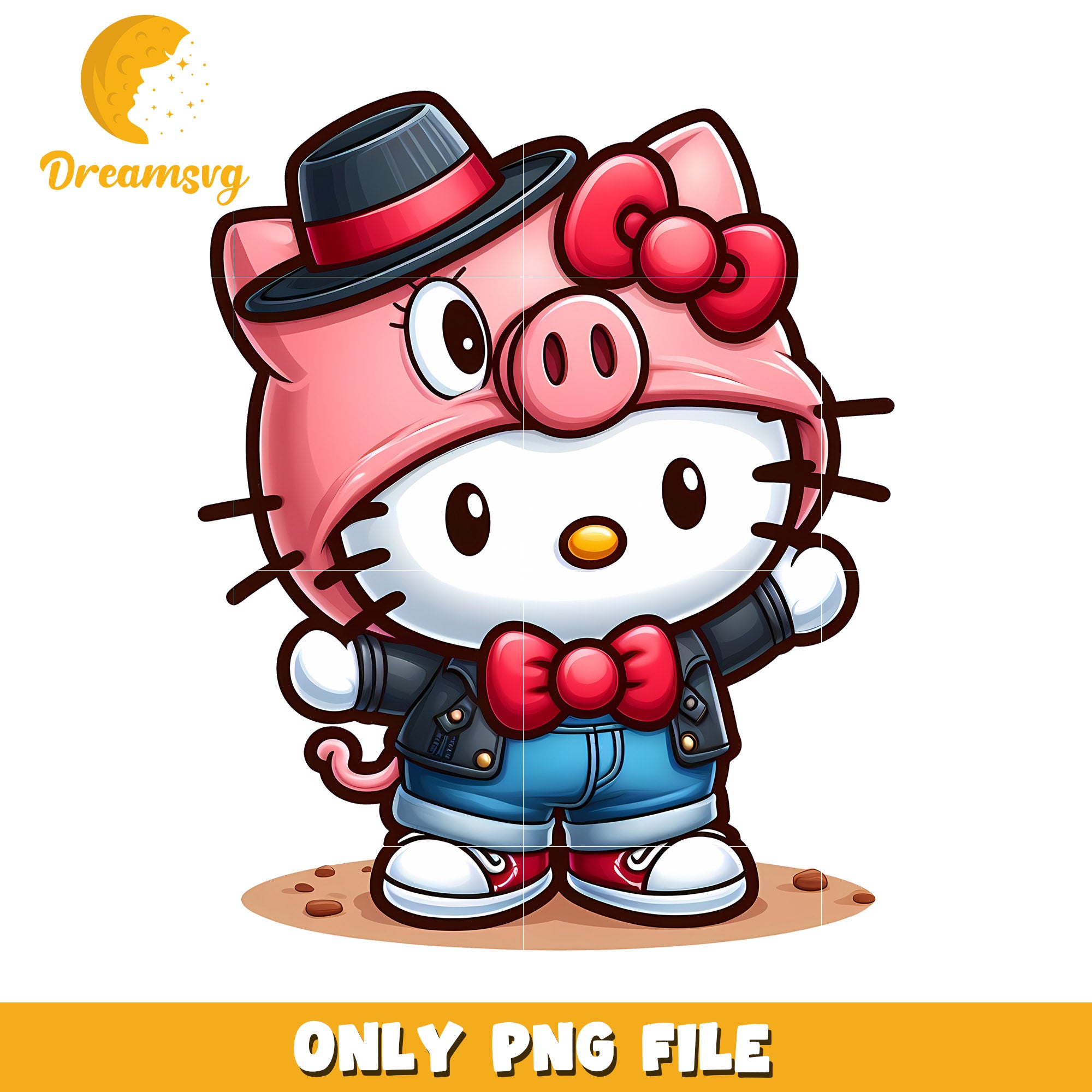 Hello Kitty Pig PNG Cute Cartoon – DreamSVG Store