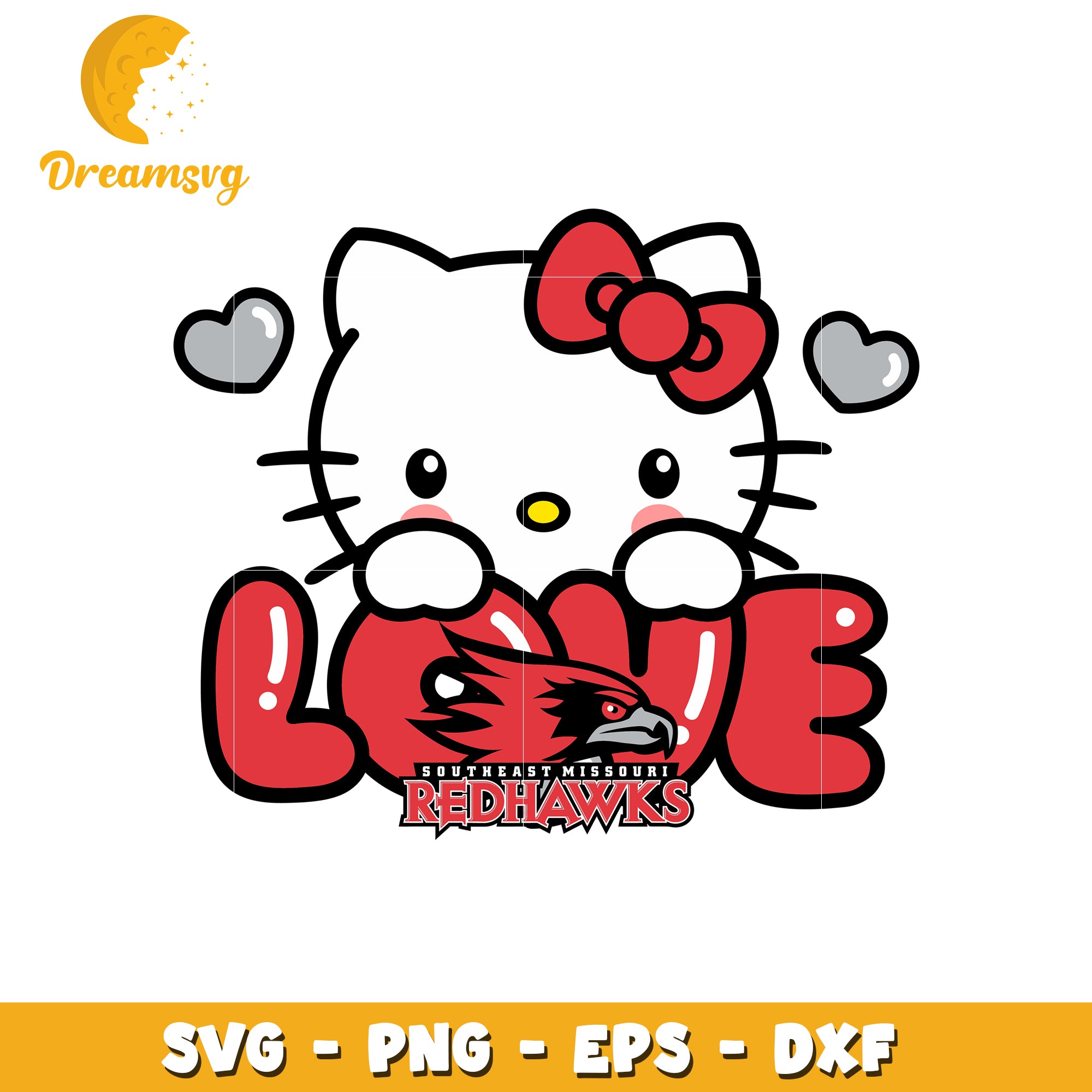 Hello Kitty Redhawks SVG Love Design – DreamSVG Store