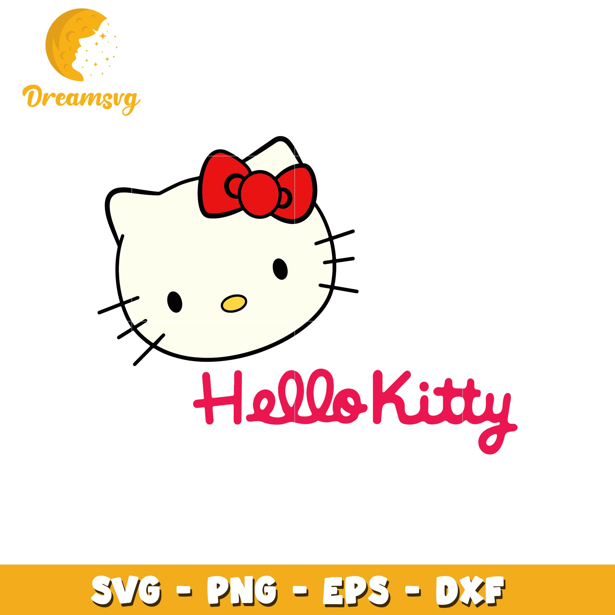 Hello Kitty SVG Cut Files for Cricut and Silhouette Designs – DreamSVG ...