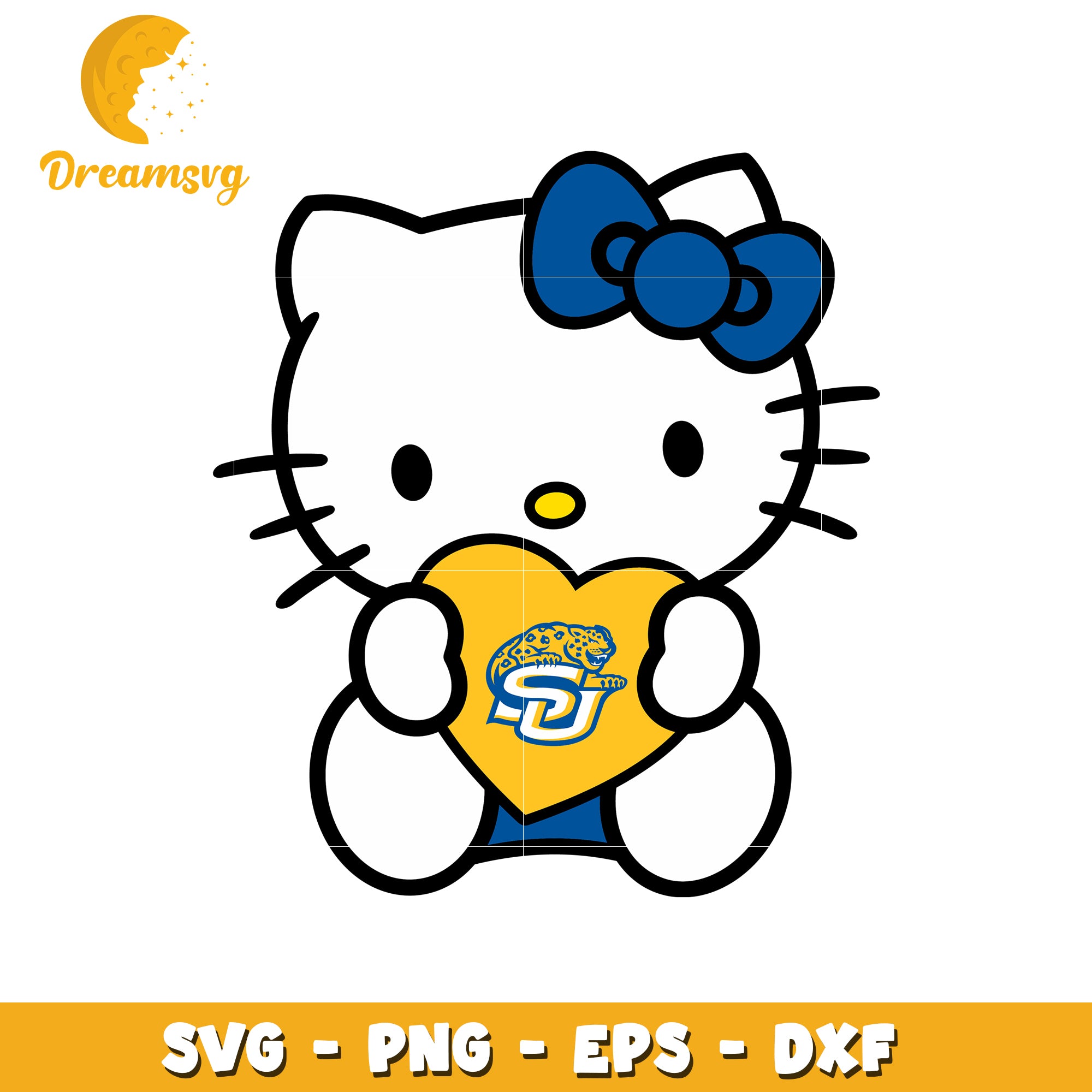 Hello Kitty SVG SJSU Mascot Heart Design – DreamSVG Store