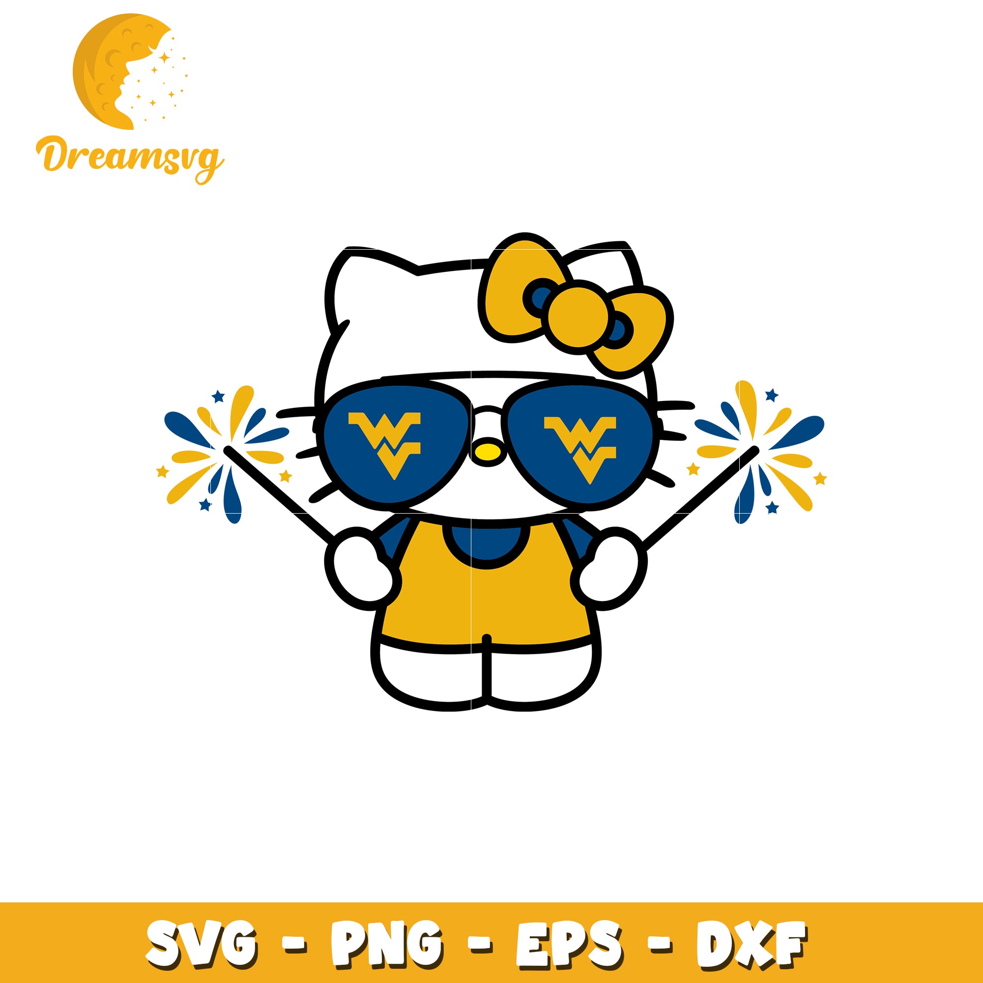 Hello Kitty SVG West Virginia Mountaineers – DreamSVG Store