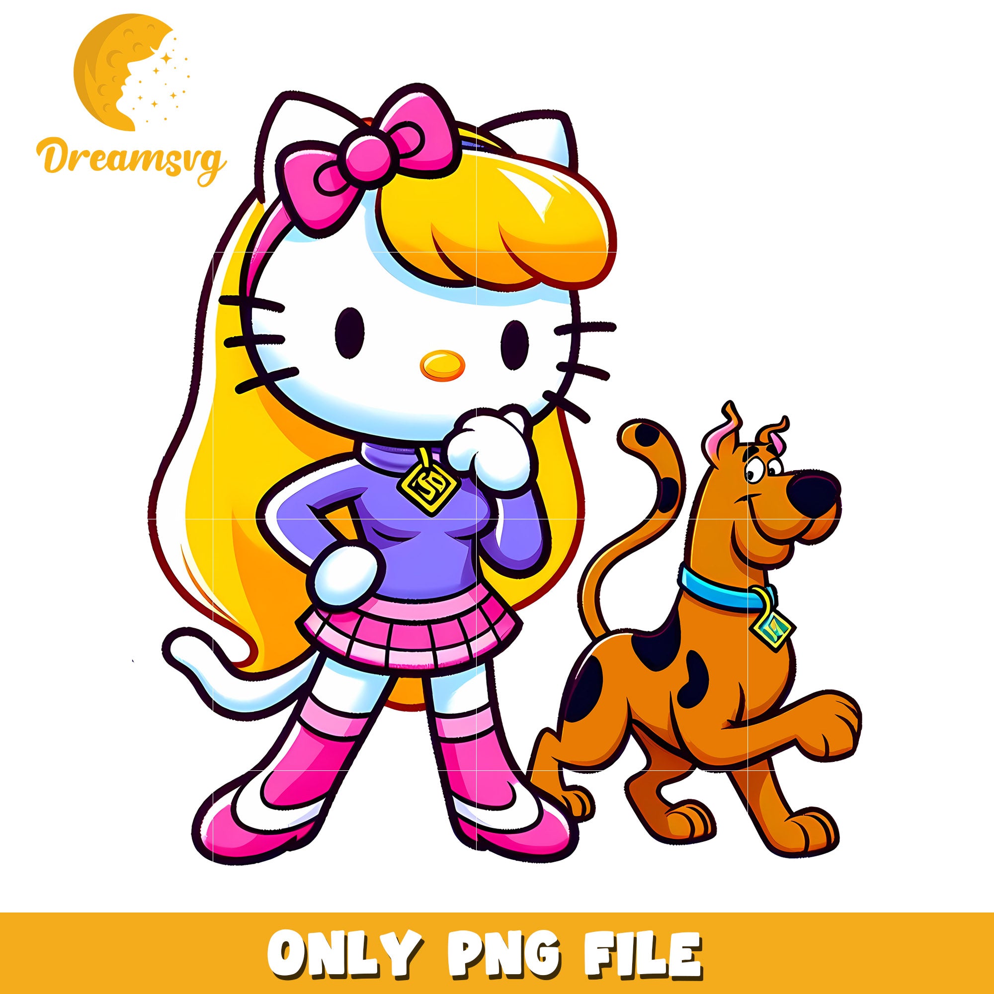 Hello Kitty Scooby Doo PNG Cartoon – DreamSVG Store