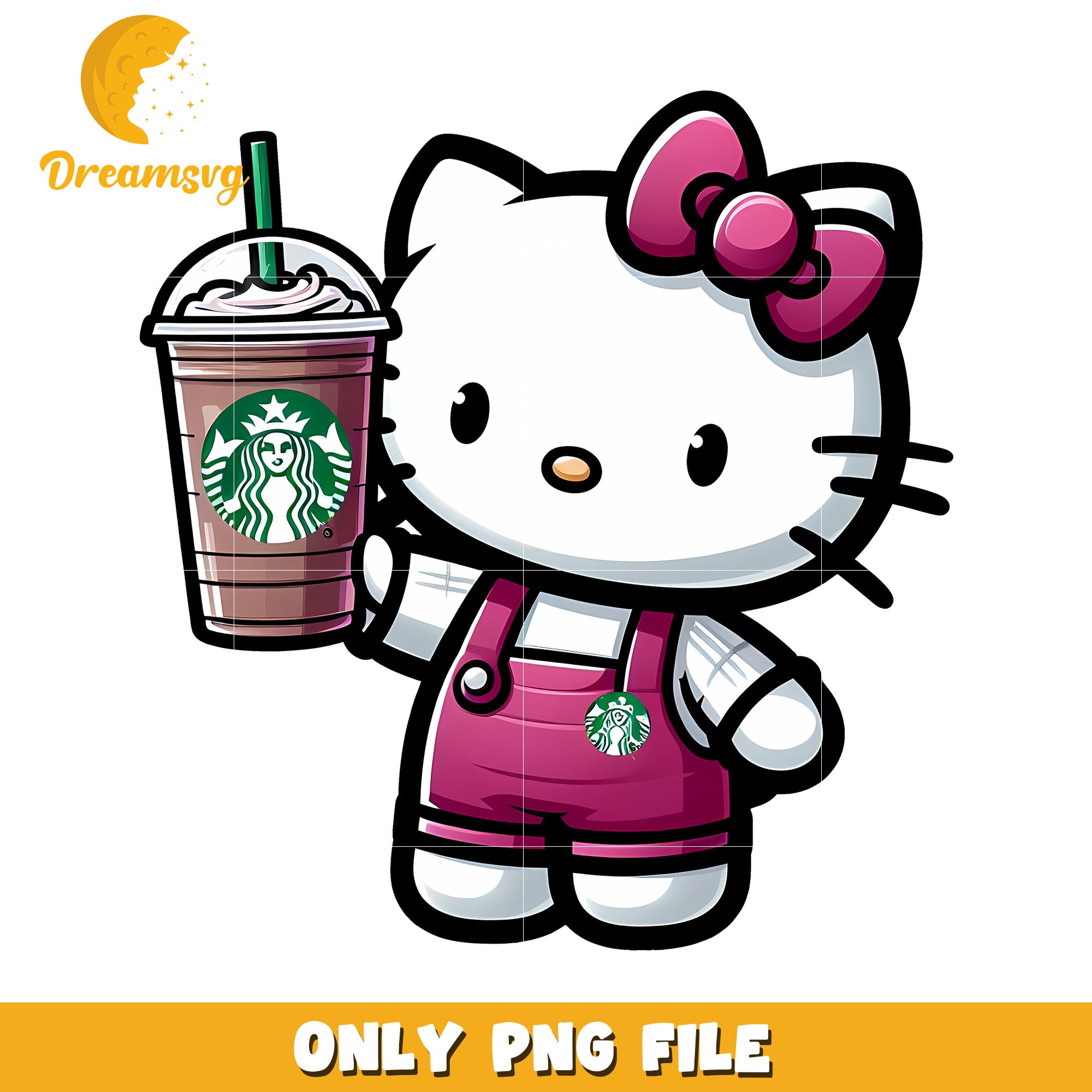 Hello Kitty Starbucks PNG Sublimation – DreamSVG Store