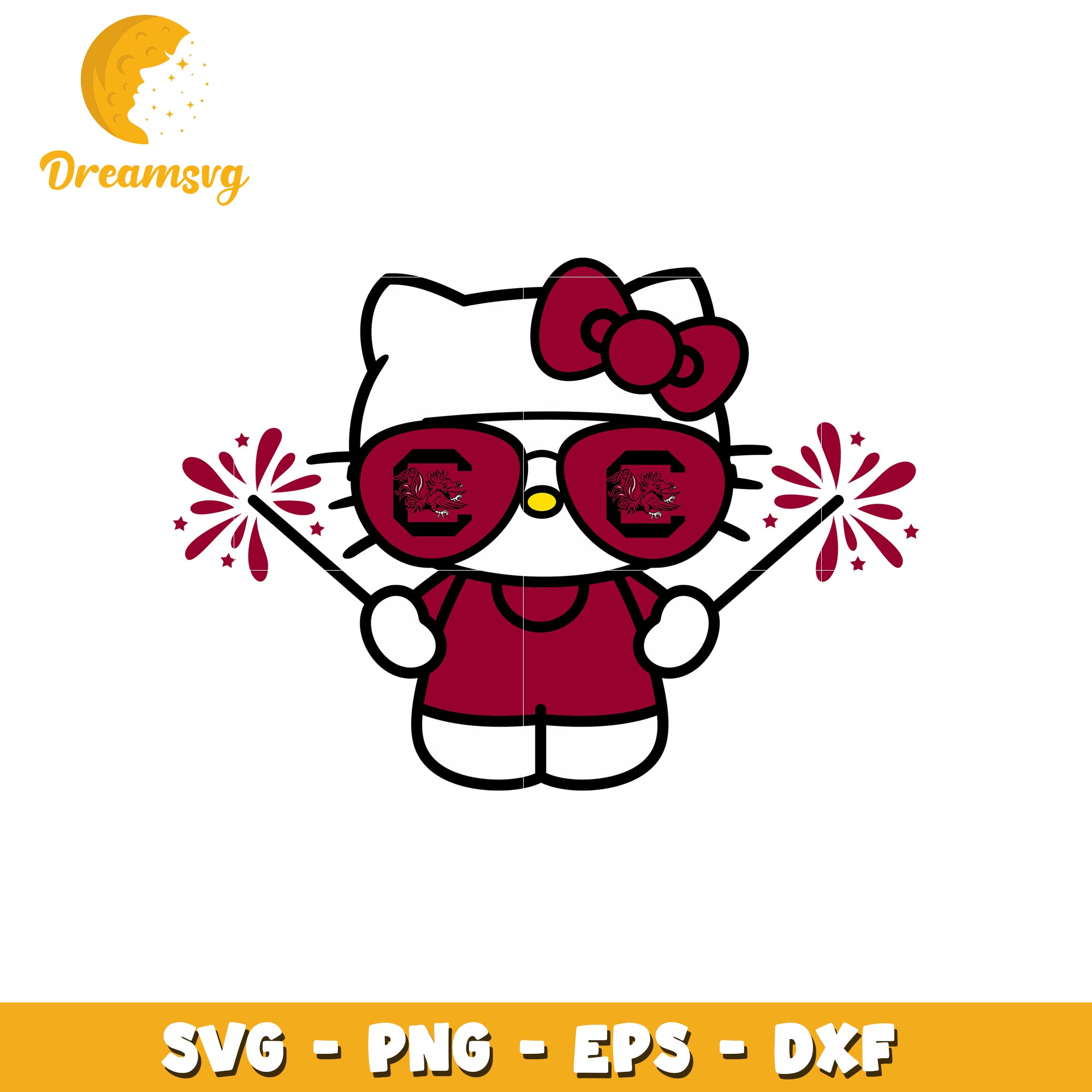 Hello Kitty Sunglasses SVG Design for Fans – DreamSVG Store