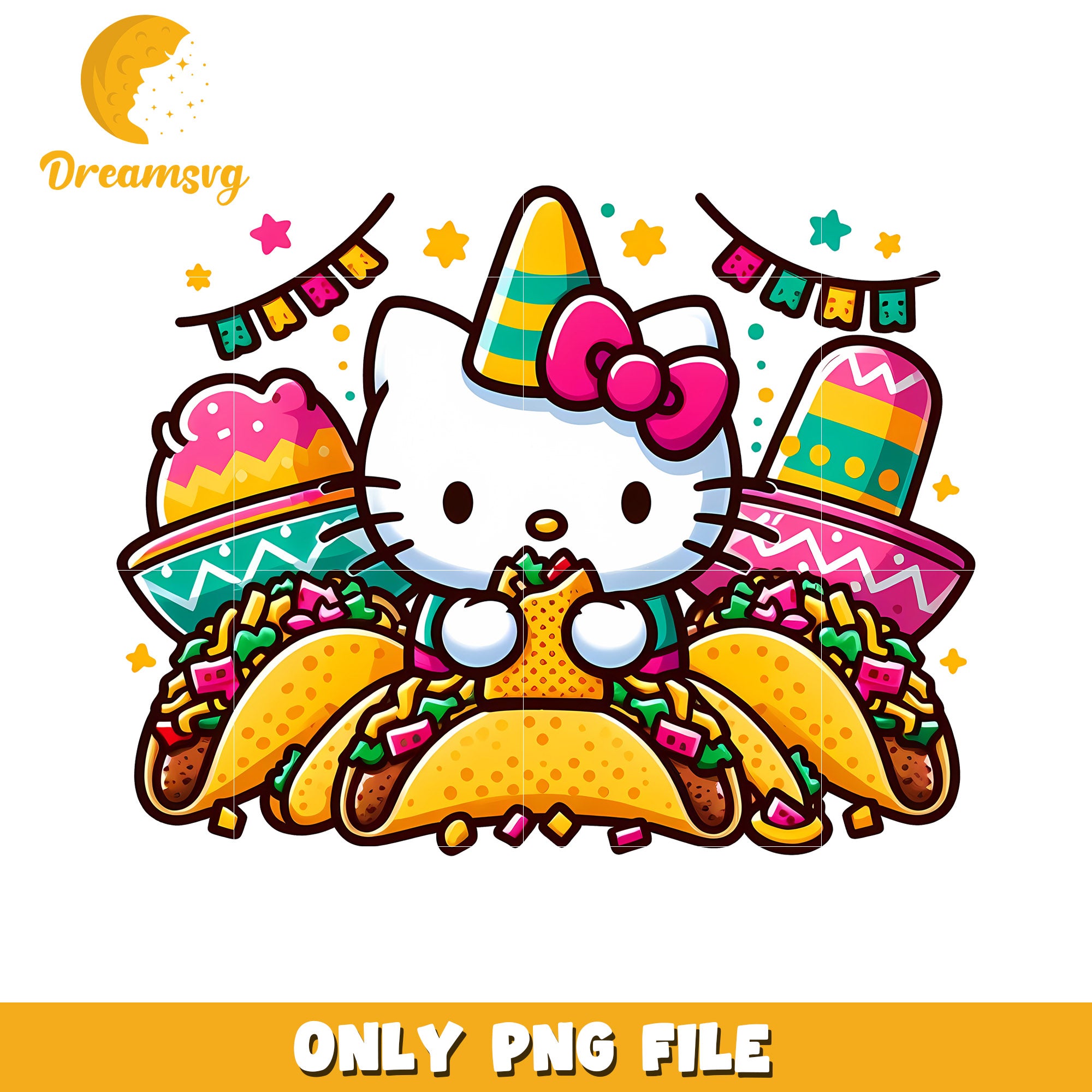 Hello Kitty Taco Fiesta PNG – DreamSVG Store