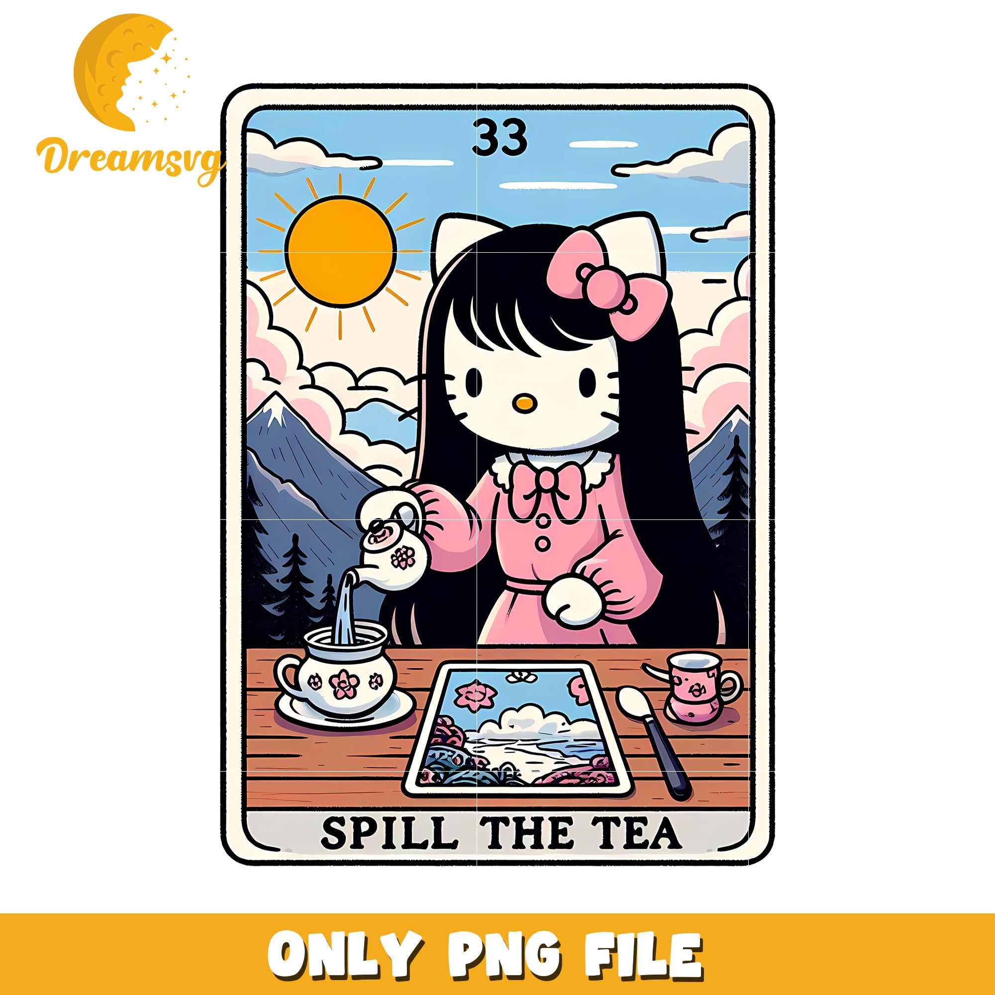 Hello Kitty Tarot Card PNG Download – DreamSVG Store