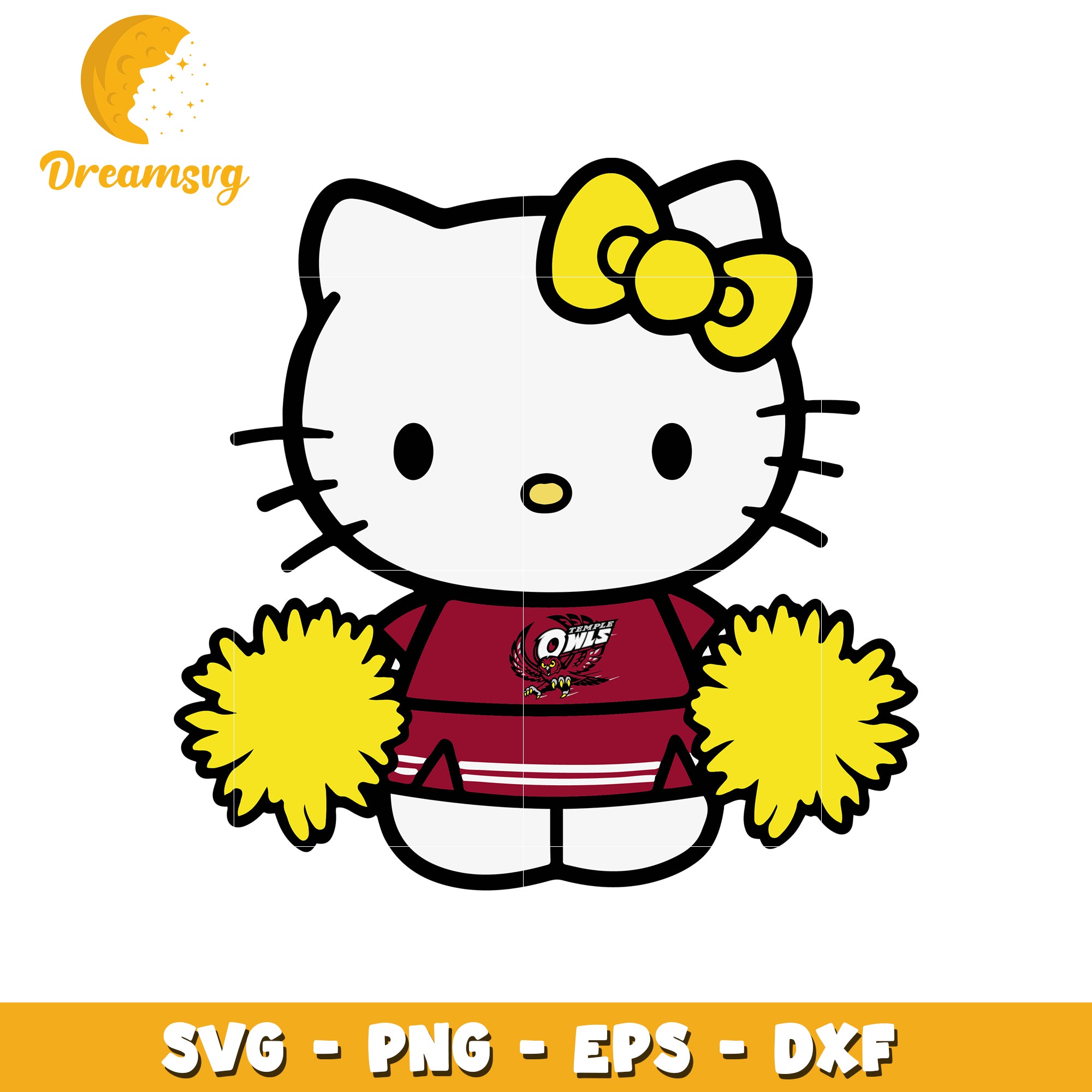 Hello Kitty Temple Owls SVG Design – DreamSVG Store