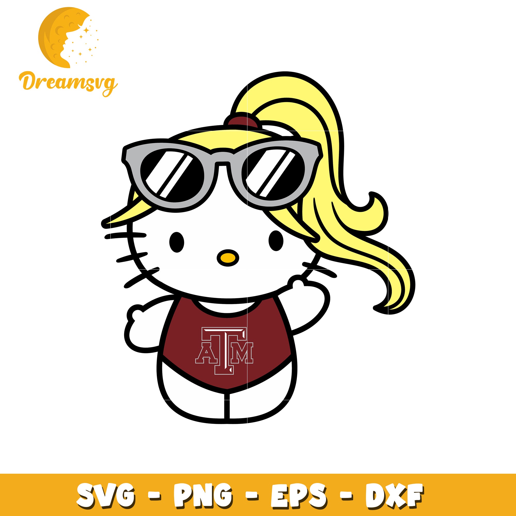 Hello Kitty Texas A&M SVG Design for Crafts – DreamSVG Store