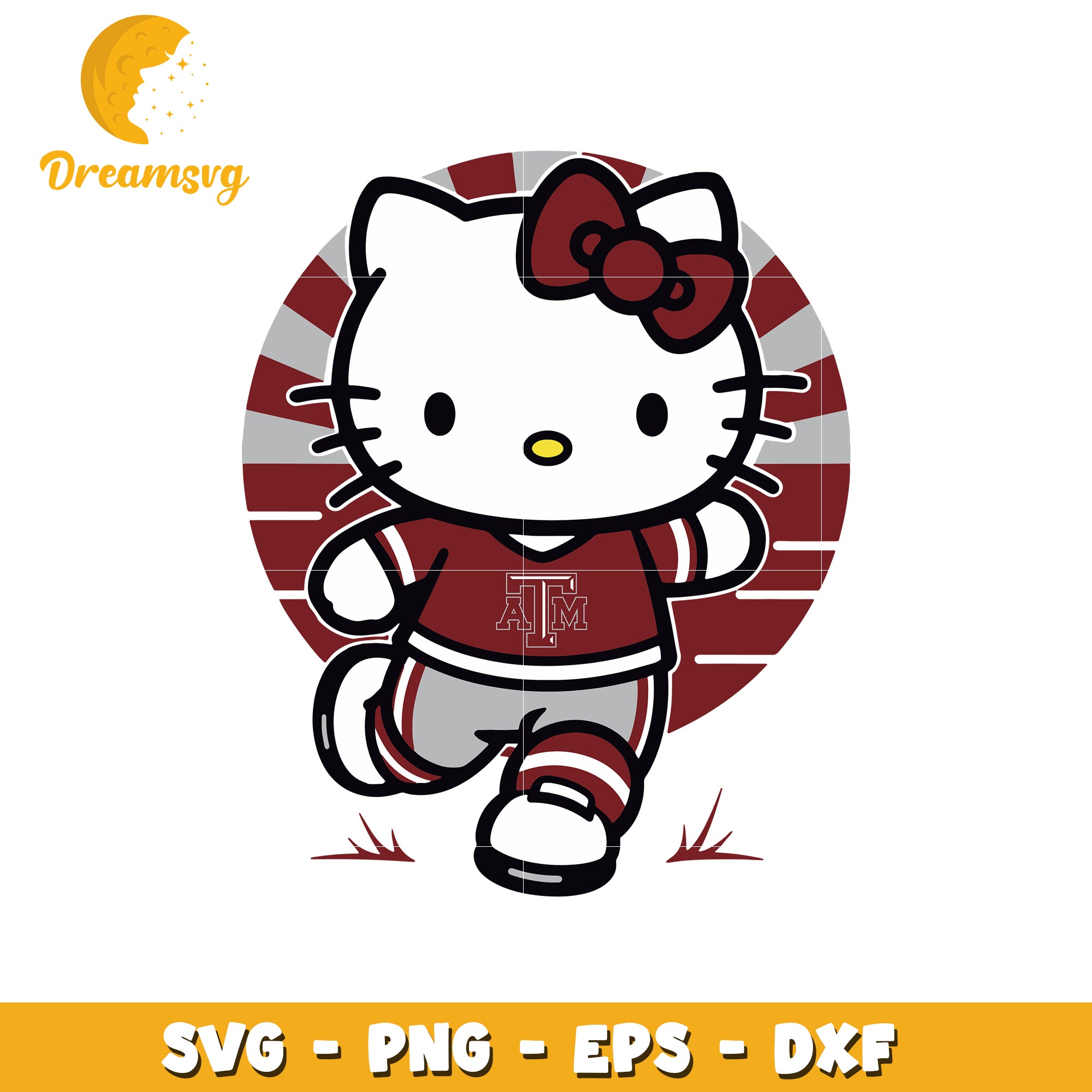 Hello Kitty Texas A&M SVG Design for Fans – DreamSVG Store