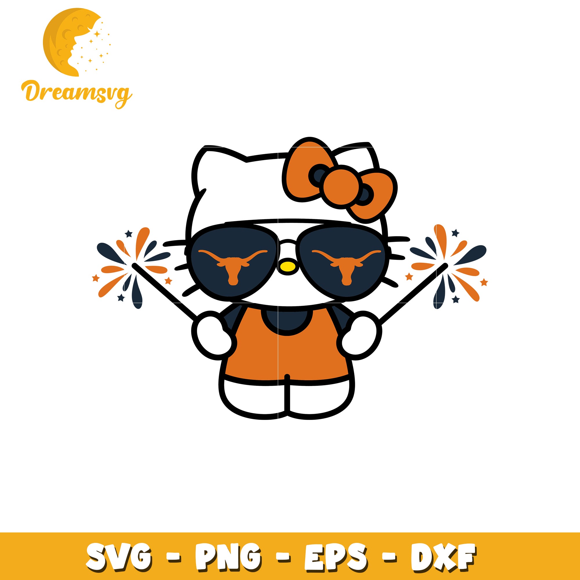 Hello Kitty Texas Longhorns SVG – DreamSVG Store