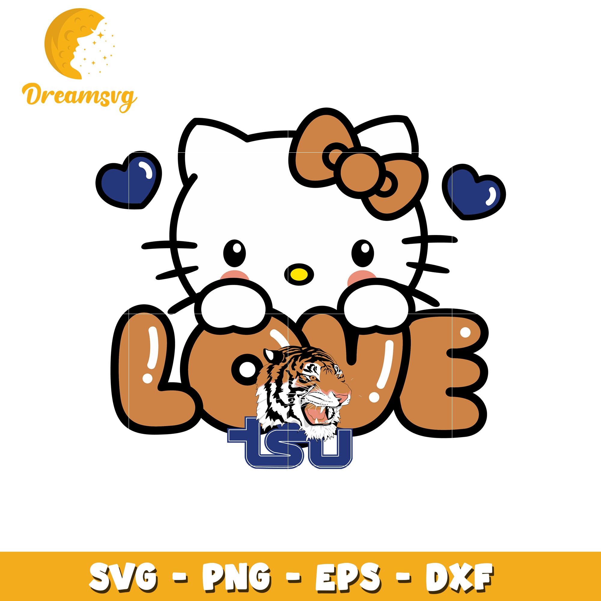 Hello Kitty Tiger Love SVG Design – DreamSVG Store