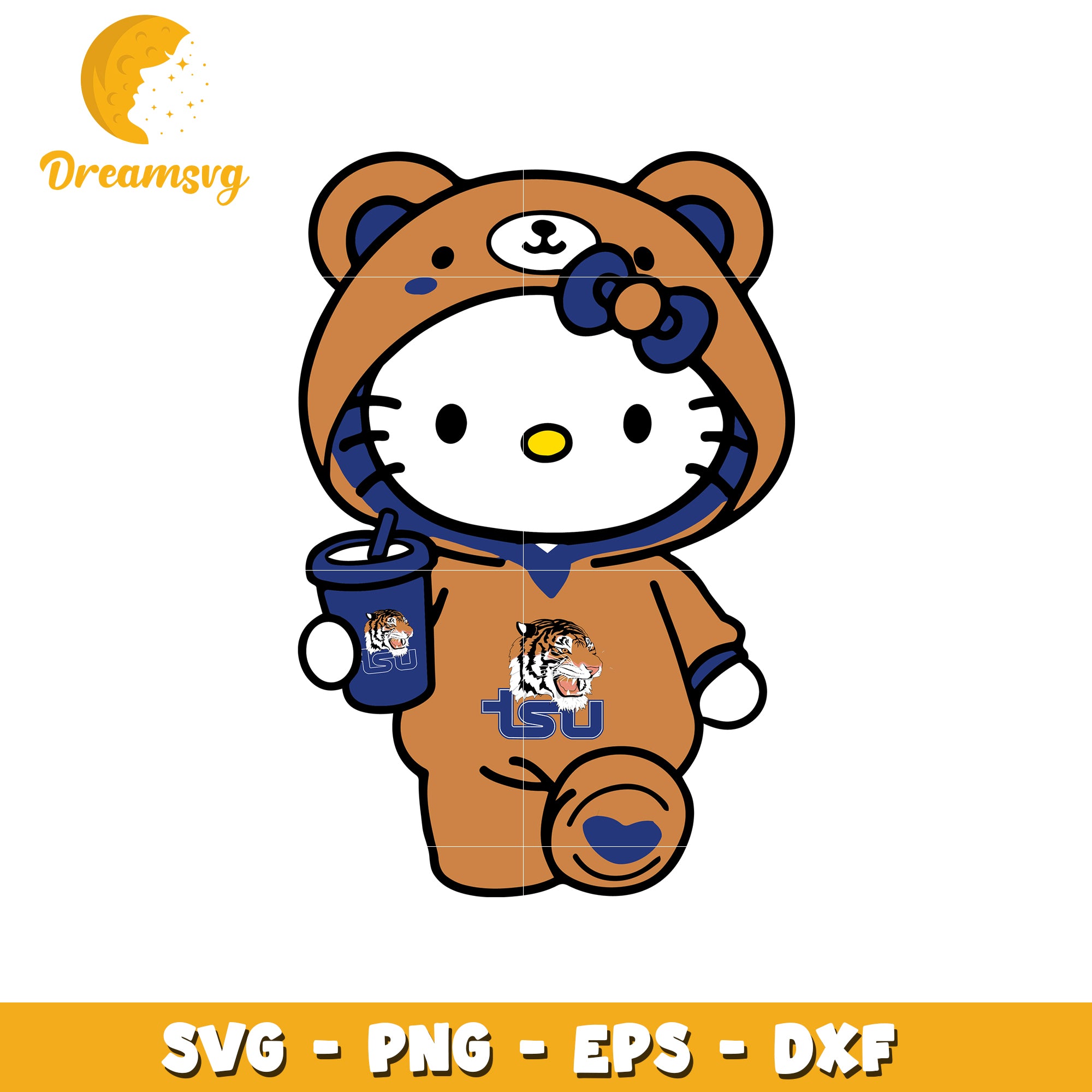 Hello Kitty Tiger SVG Cute Character Design File – DreamSVG Store
