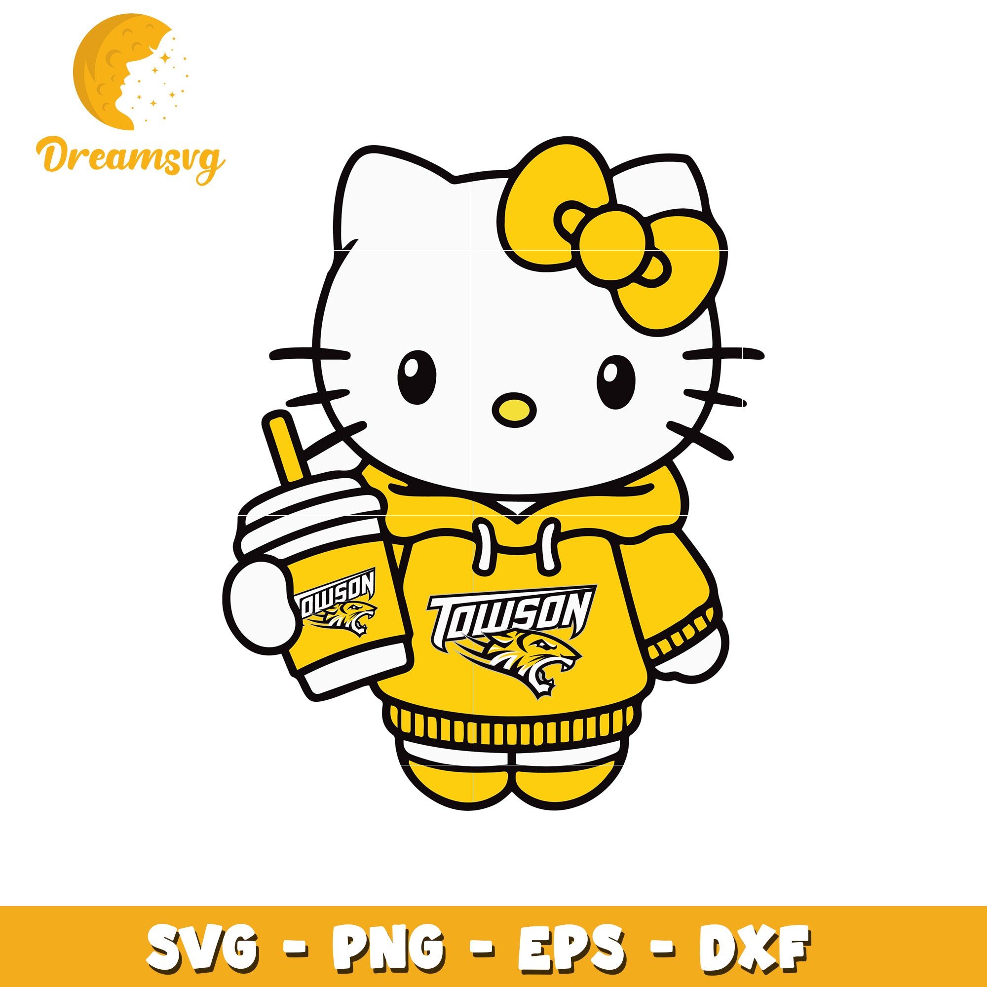 Hello Kitty Towson University SVG – DreamSVG Store