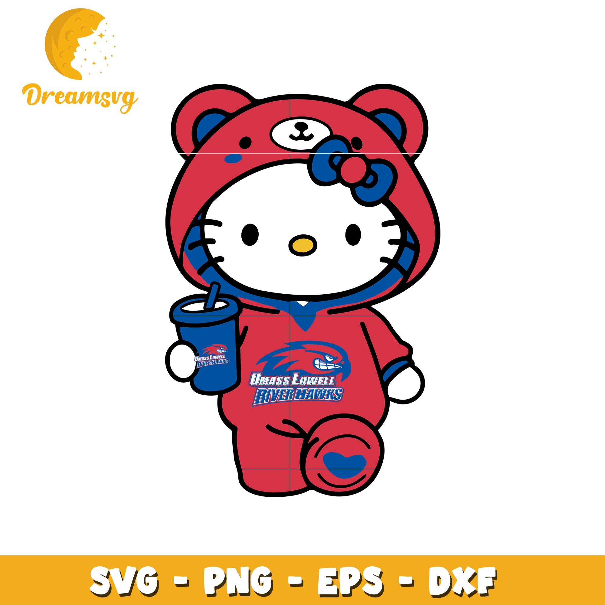 Hello Kitty UMass Lowell River Hawks SVG – DreamSVG Store